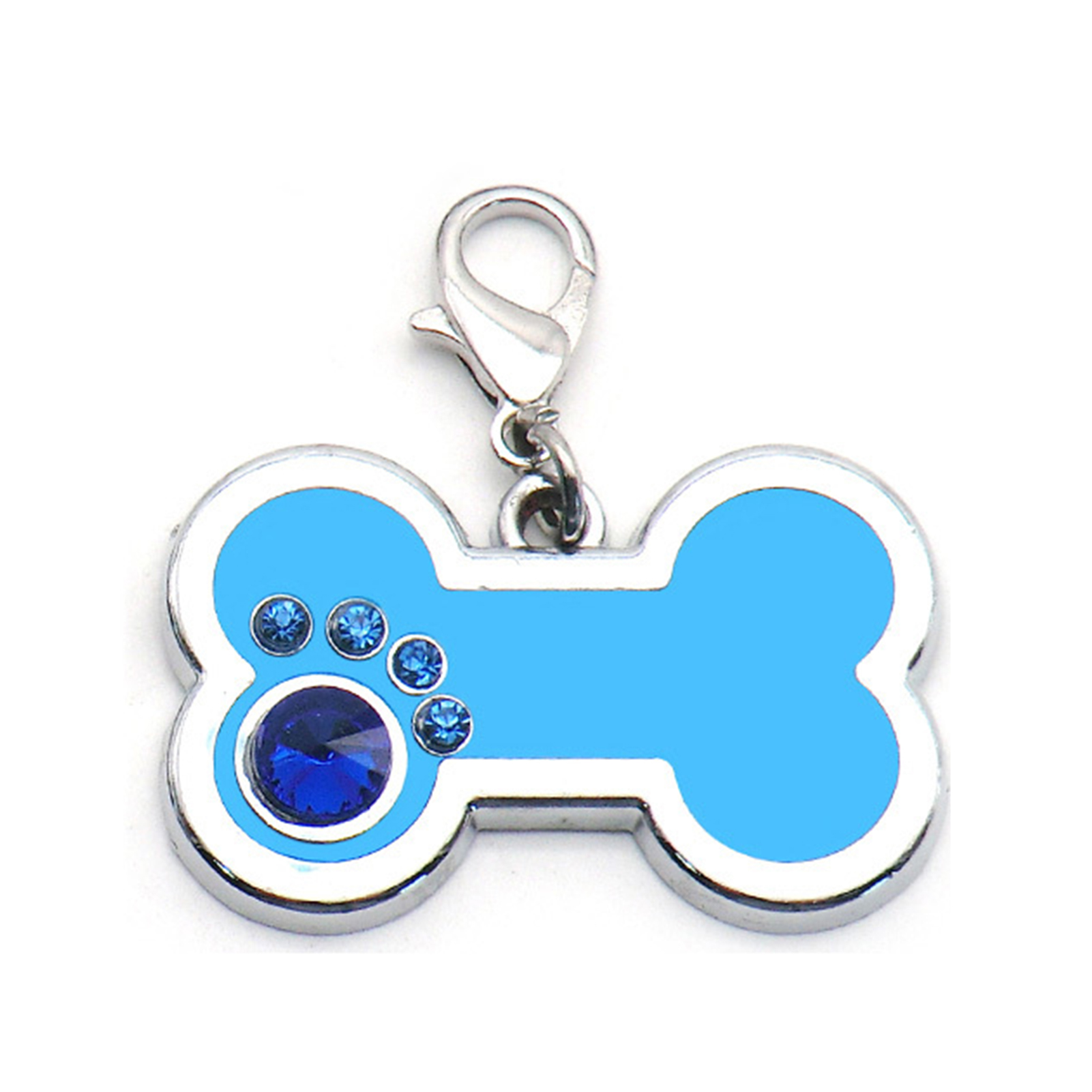 Engravable Bone Shape Dog Tag Shiny Decorative Pet ID Tag, Bone Shape ...