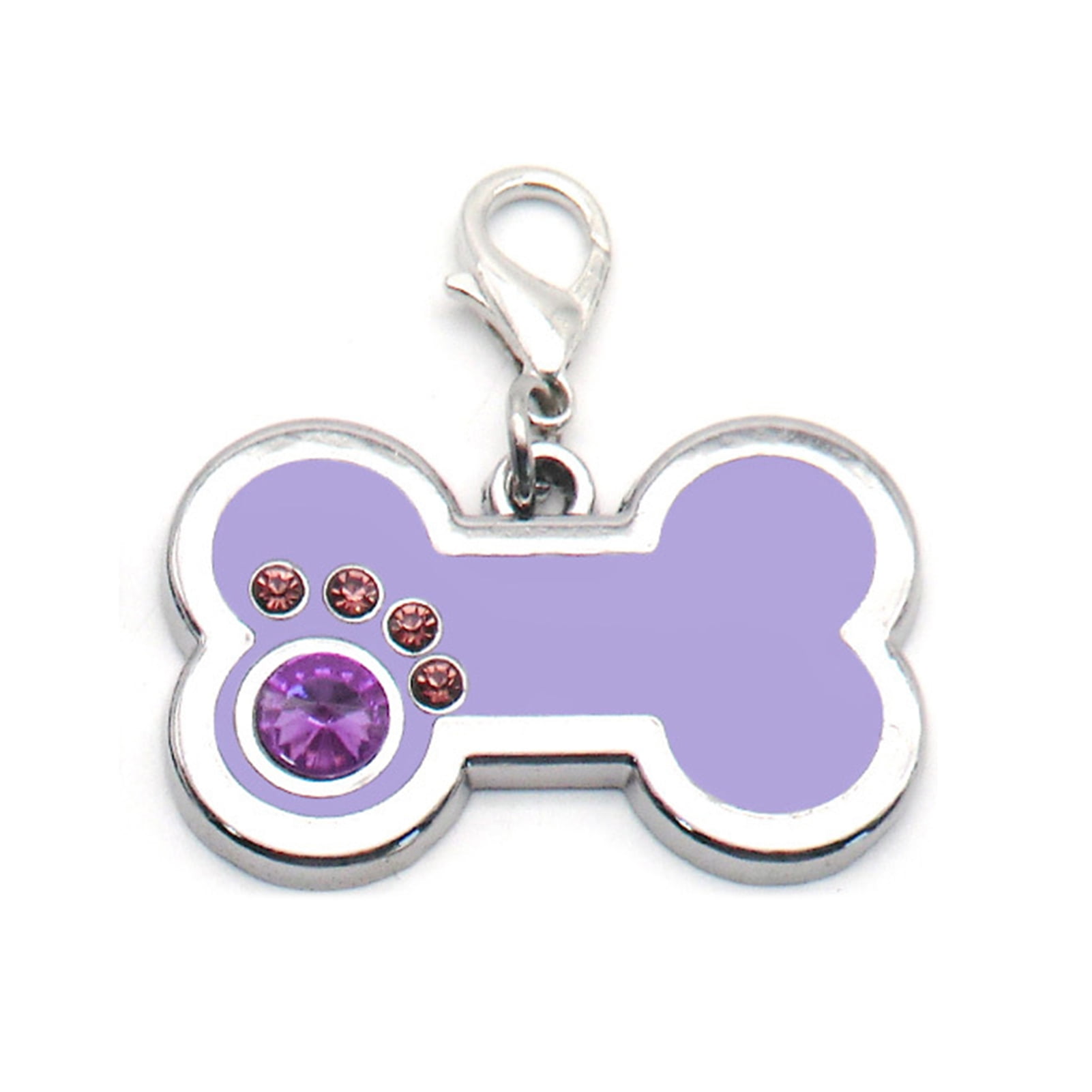 Engravable Bone Shape Dog Tag Shiny Decorative Pet ID Tag, Bone Shape ...