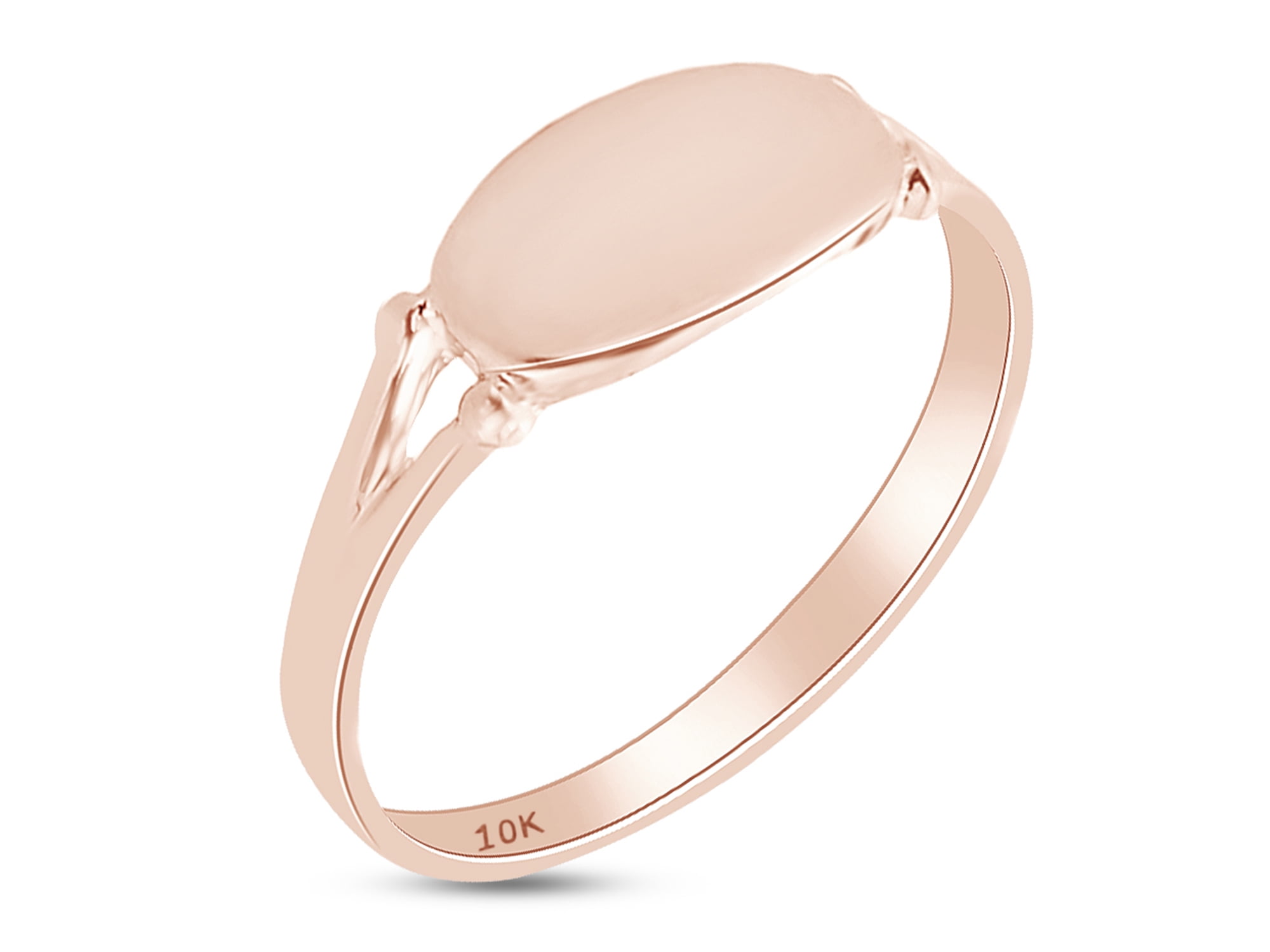 AFFY Engravable Signet Ring 10k Rose Gold for Men & Women Jewelry Ring ...