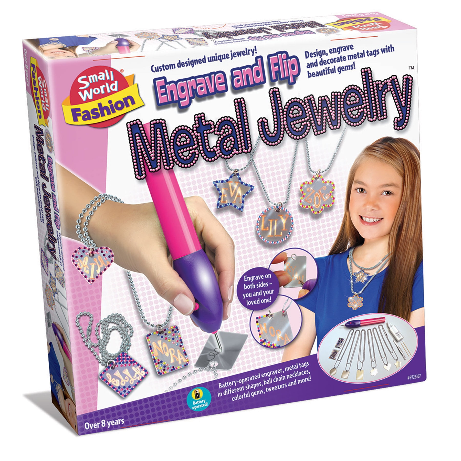 Small World Toys Engrave and Flip Metal Jewelry Maker Kit - Walmart.com