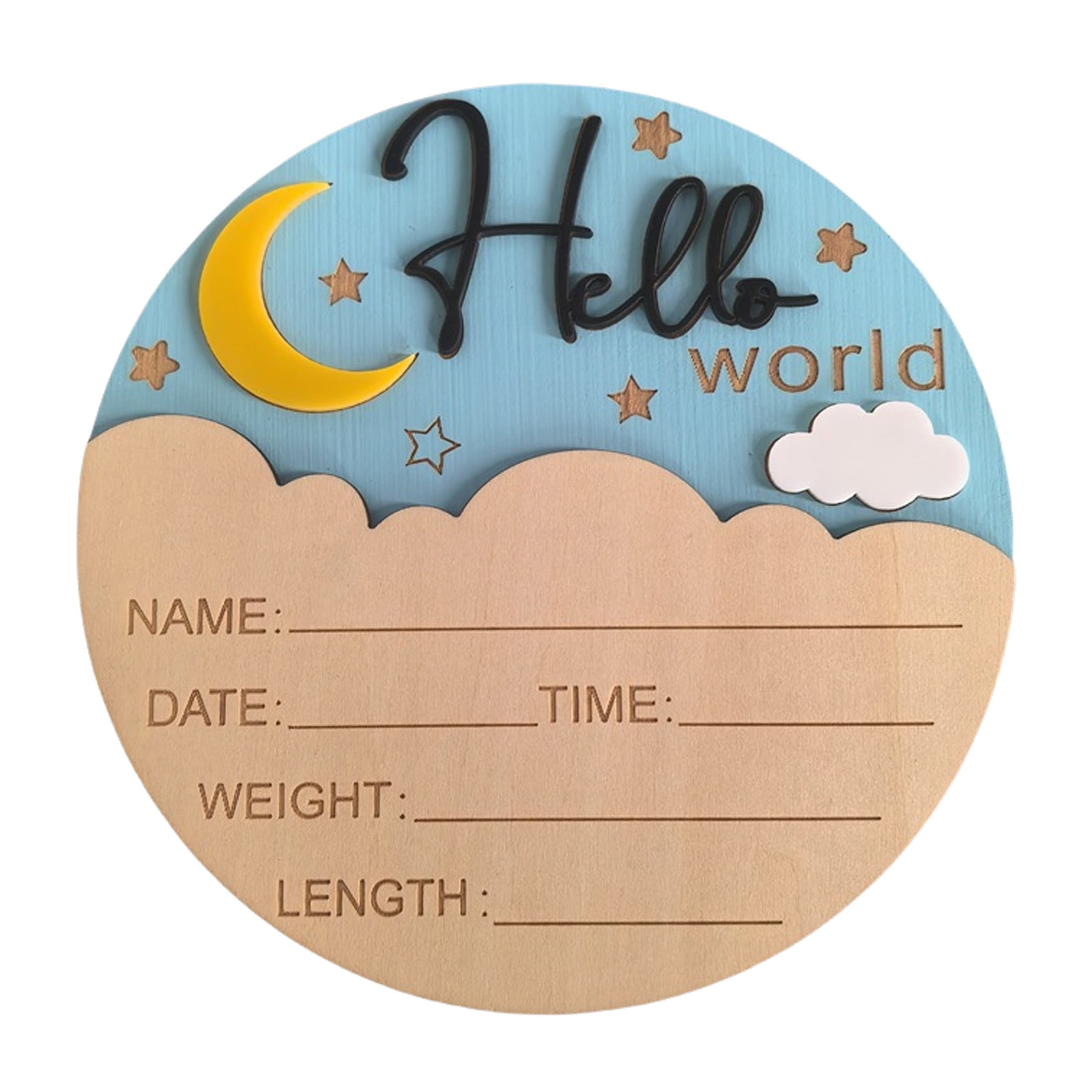 Engraved Baby Name Date Souvenir Gift Themed Wooden Hospital Birth Sign ...