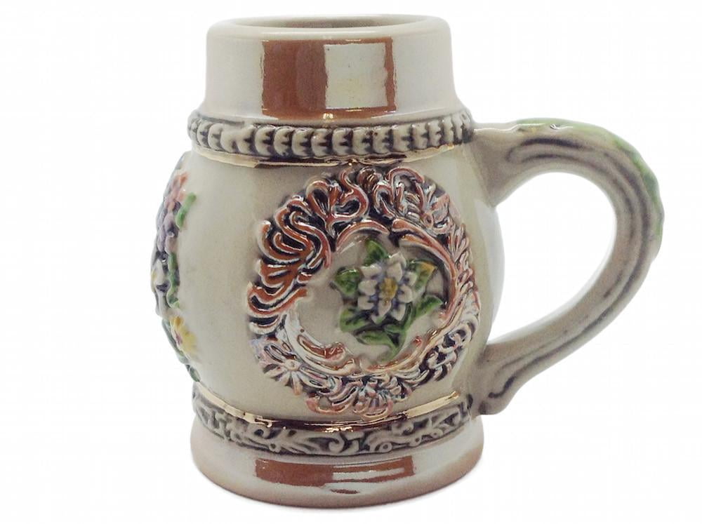 Engraved Beer Stein Alpine Flowers Shot - Walmart.com