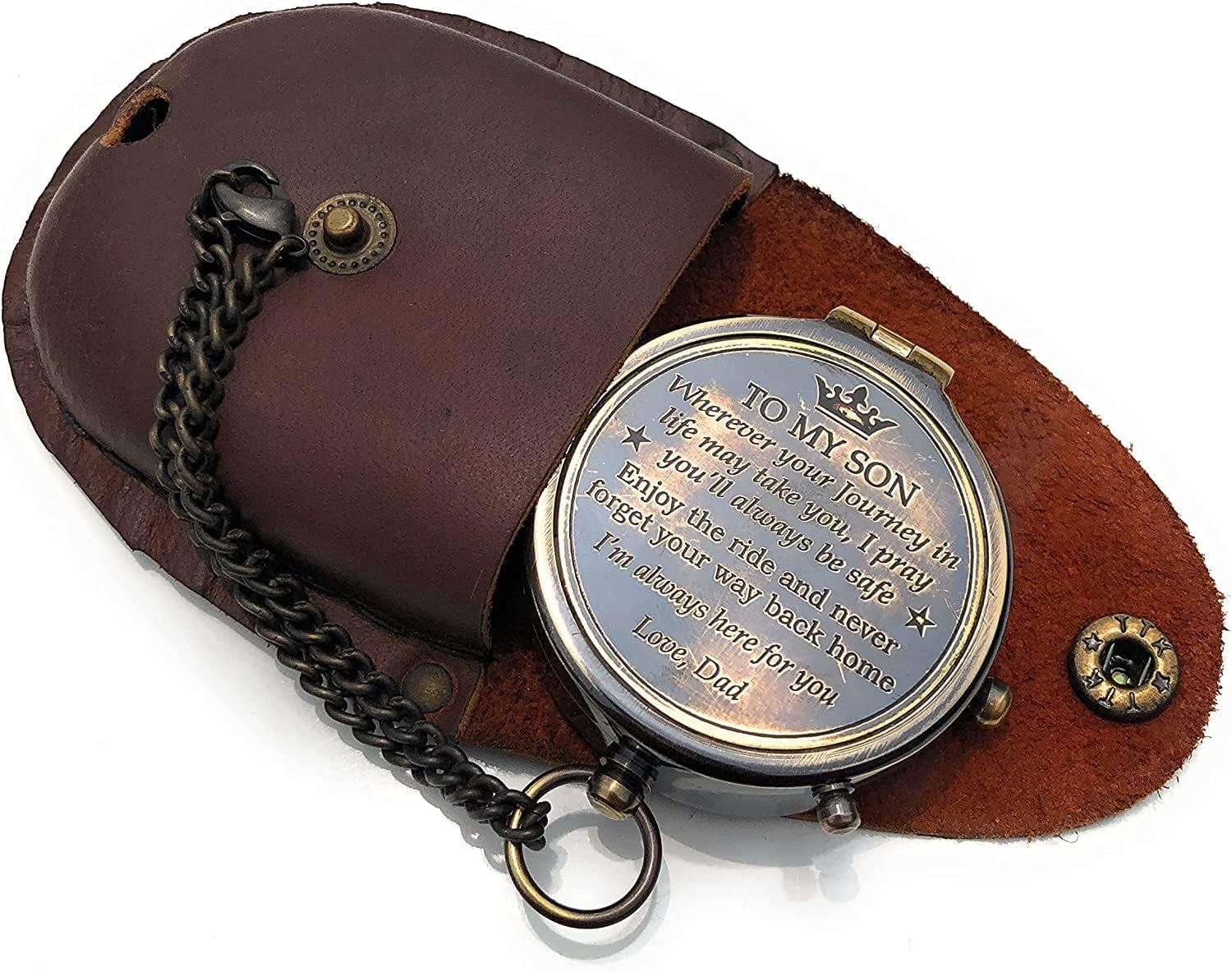 Engraved Brass Compass Gift to My Son/to My Daughter Be Strong Our Son ...