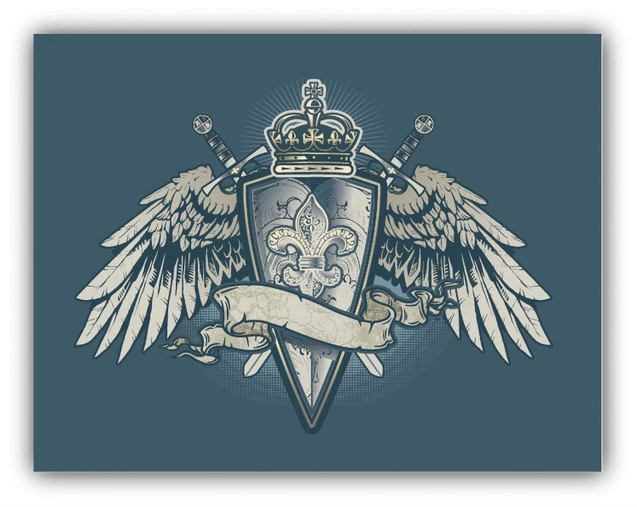 Engraved Fleur Shield Sticker Phone Decal Water Bottle Stickers Car ...