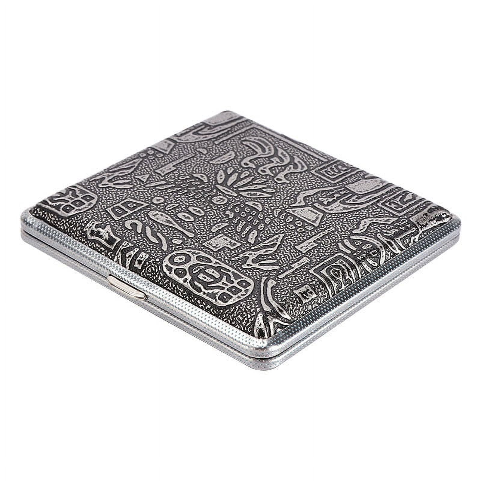 Engraved Metal Cigarette Box Case Tobacco Case Container Box Cigarettes ...