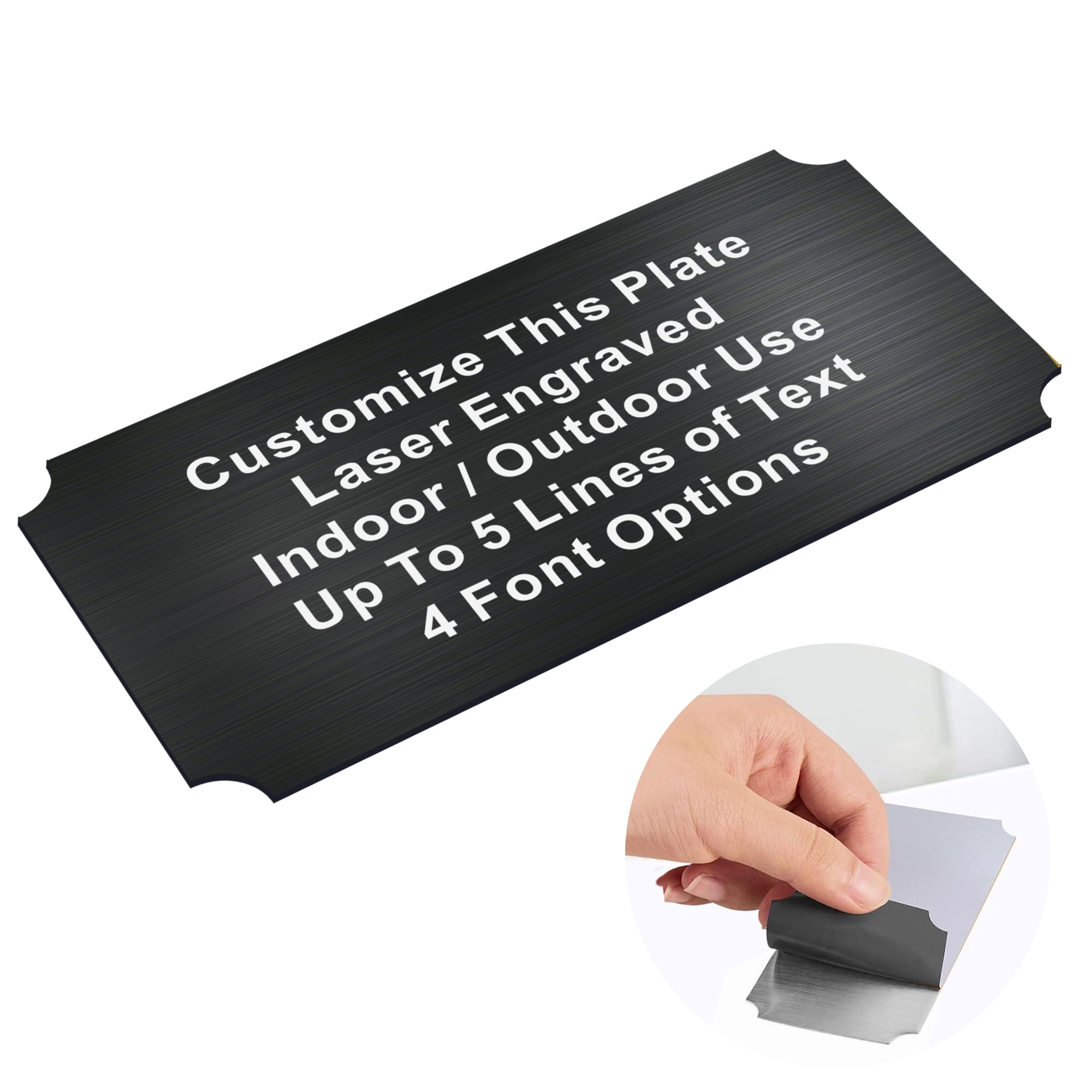 Engraved Metal Name Plate Personalized Memorial Plaques for Doors Urns ...