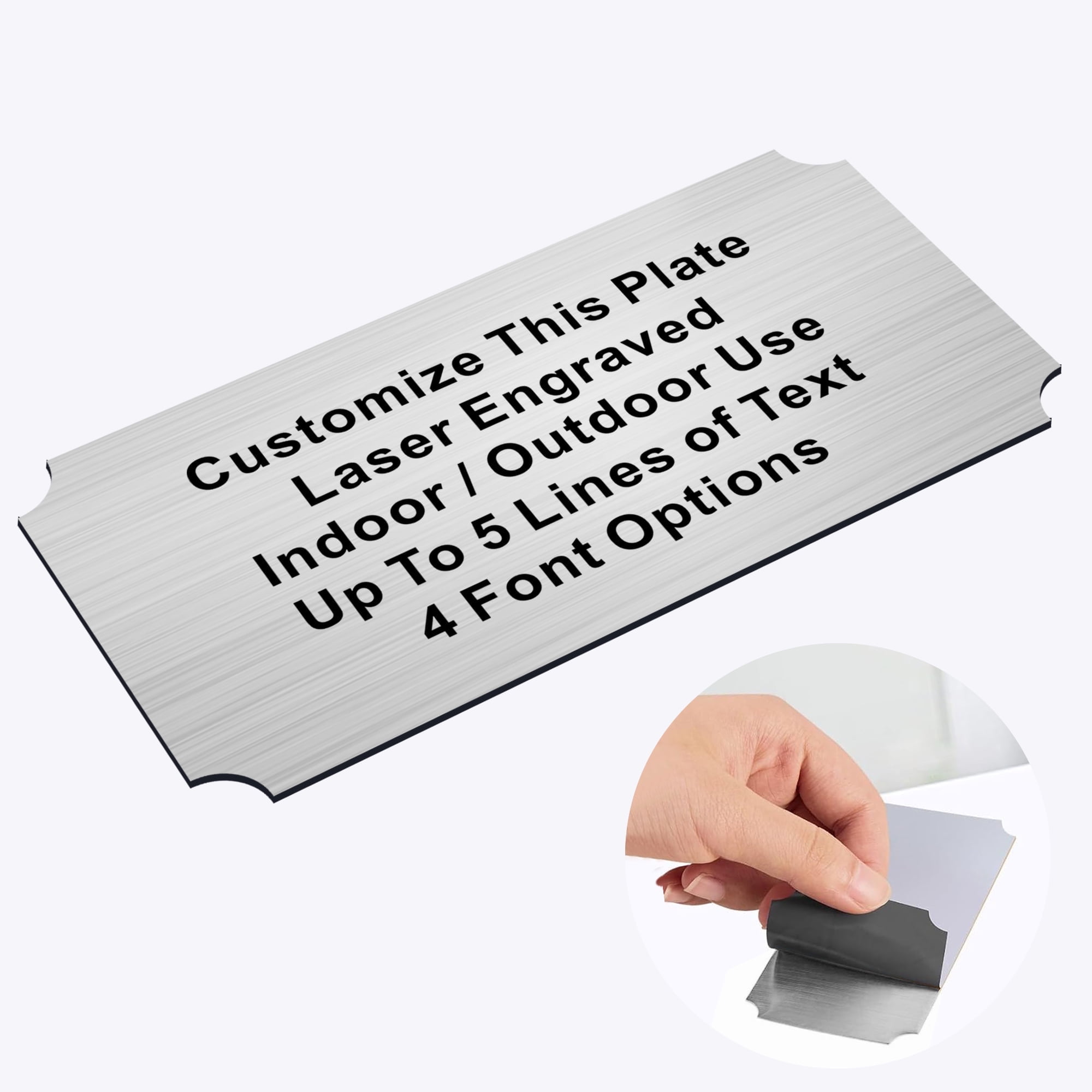 Engraved Metal Name Plate Personalized Memorial Plaques for Doors Urns ...