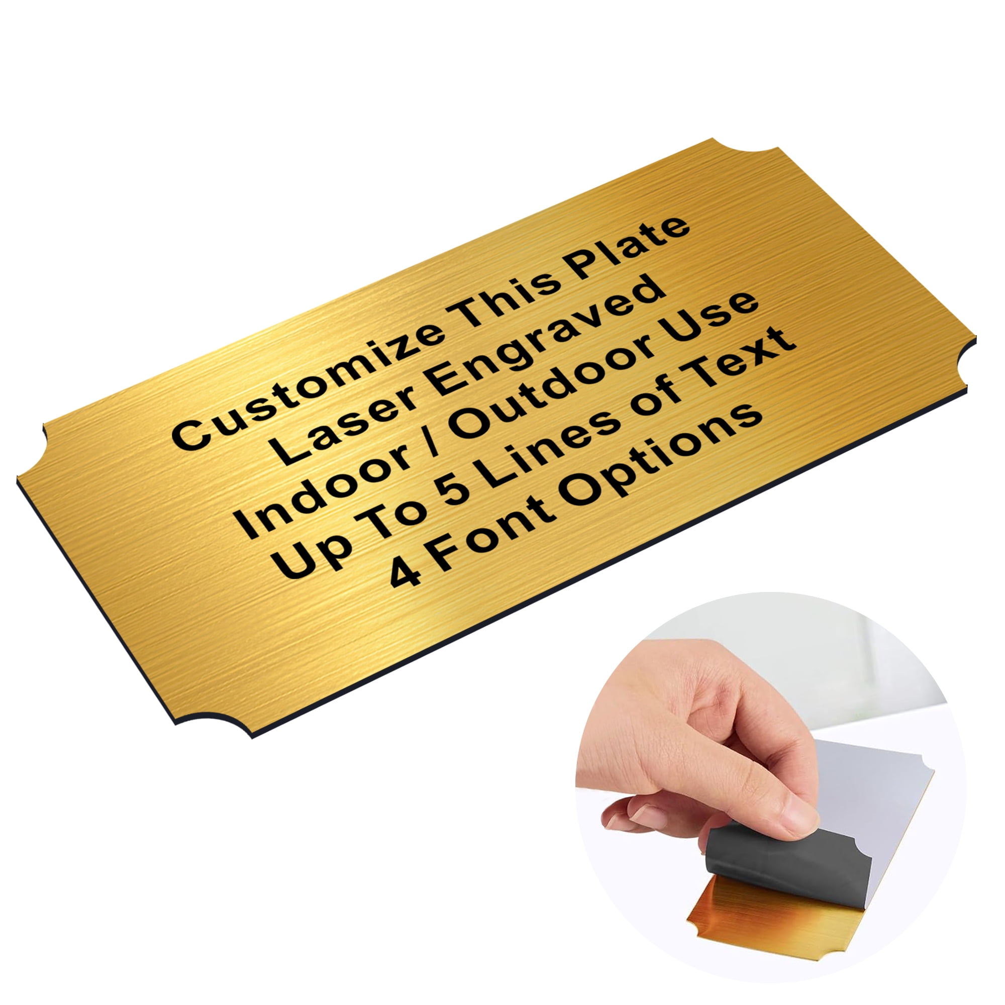 Engraved Metal Name Plate Personalized Memorial Plaques for Doors Urns ...