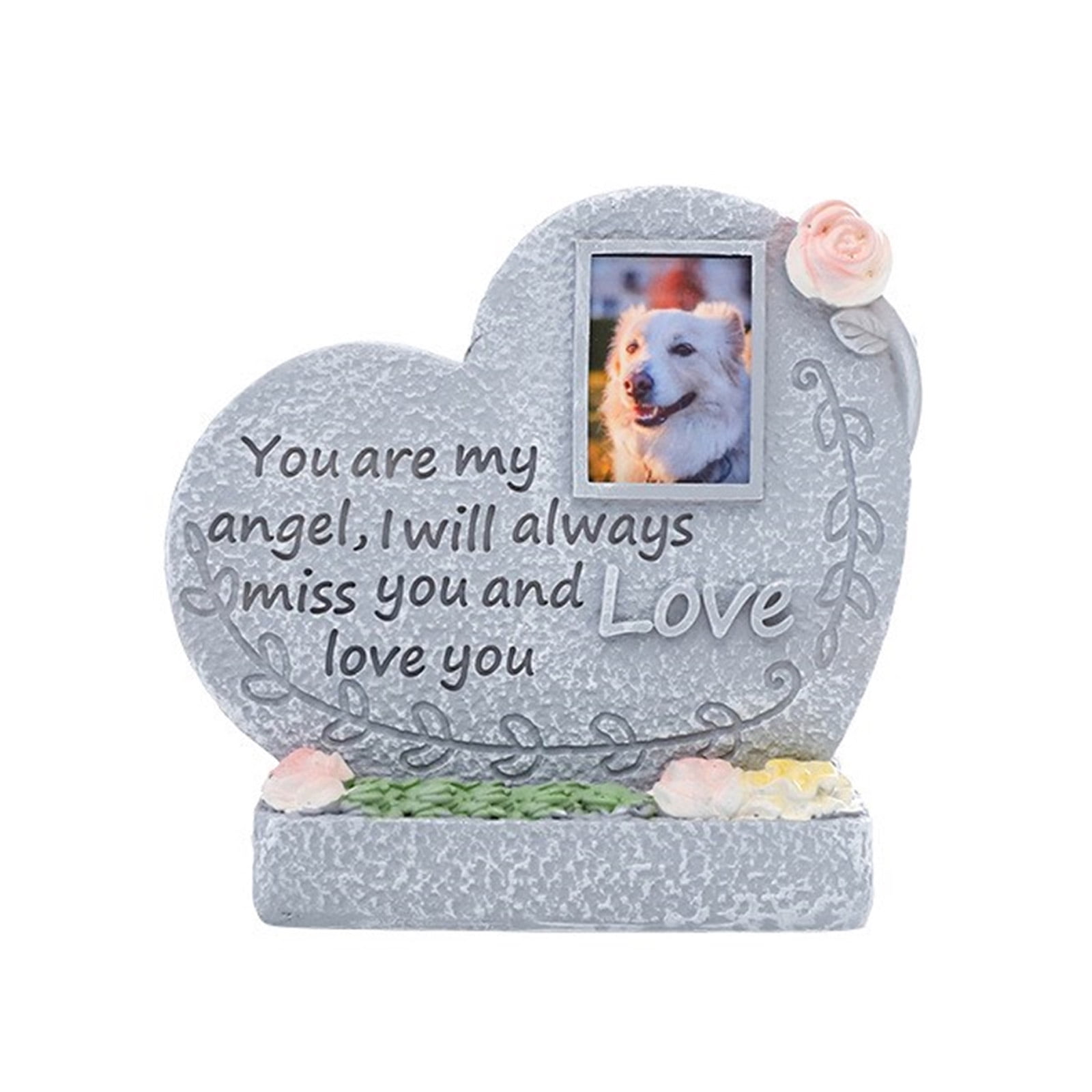 Engraved Pet Memorial Tombstones for Garden Resin Grave Marker for ...
