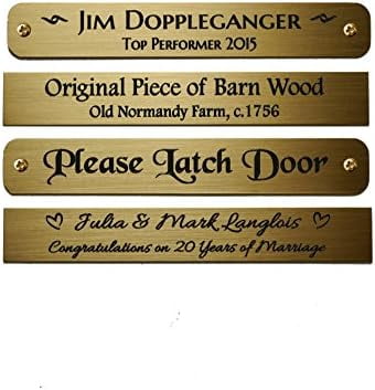 Engraved Plate, Personalized, Brushed Gold Solid Brass Picture Frame ...