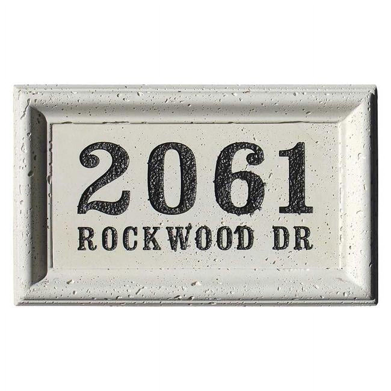 Engraved Rectangle Cast Concrete Address Block in Cream Color - Walmart.com