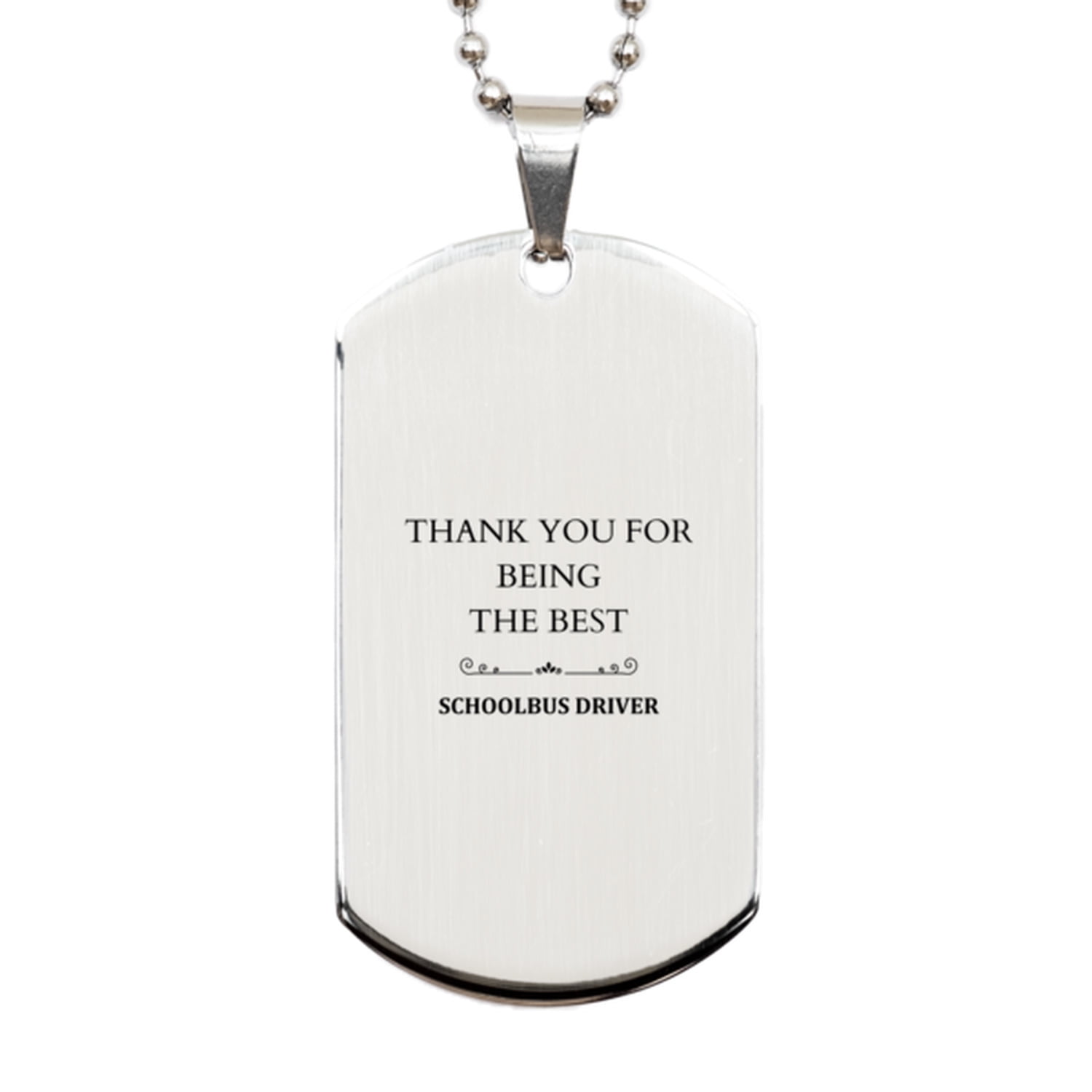 Engraved Silver Dog Tag for Schoolbus Drivers - Best Driver Gift for ...
