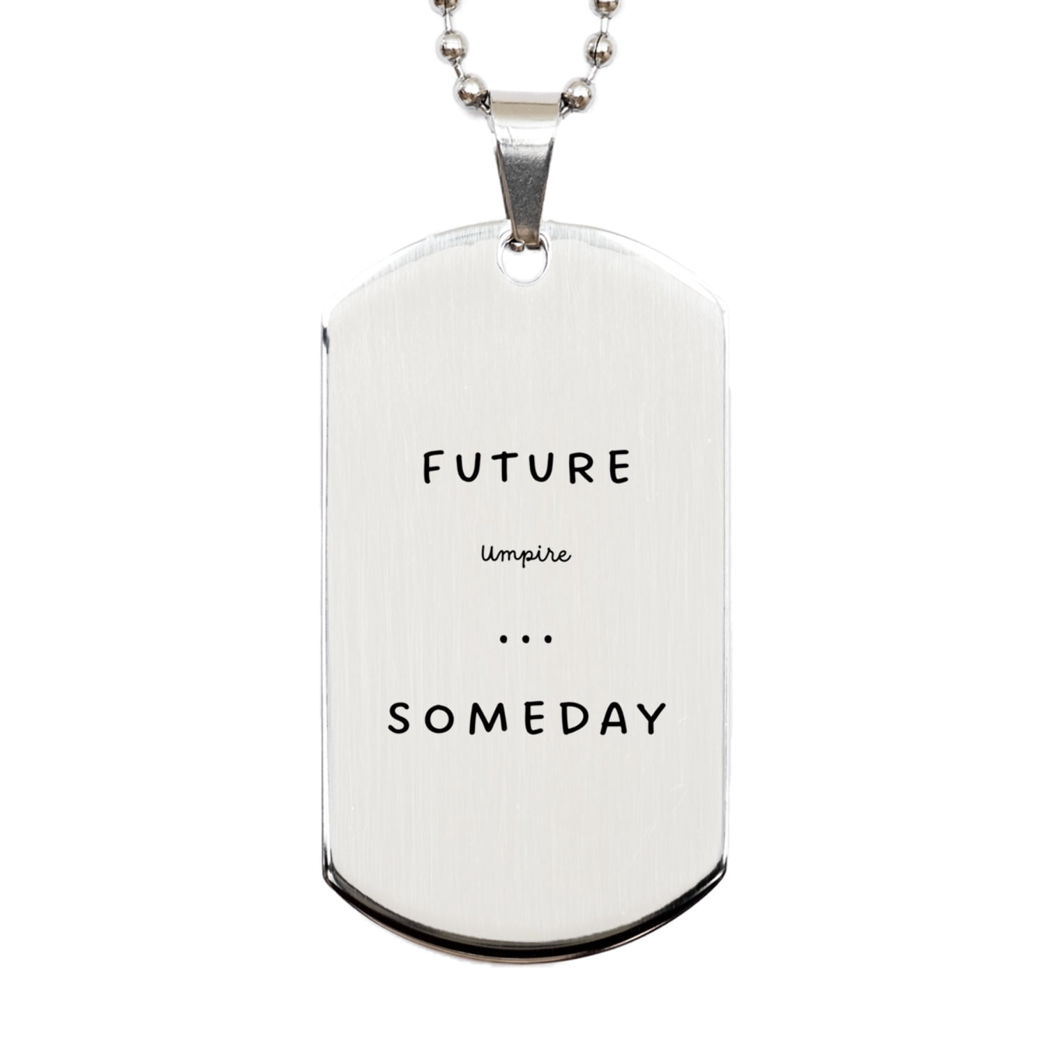 Engraved Silver Dog Tag for Umpire with Inspirational Quote - Perfect ...