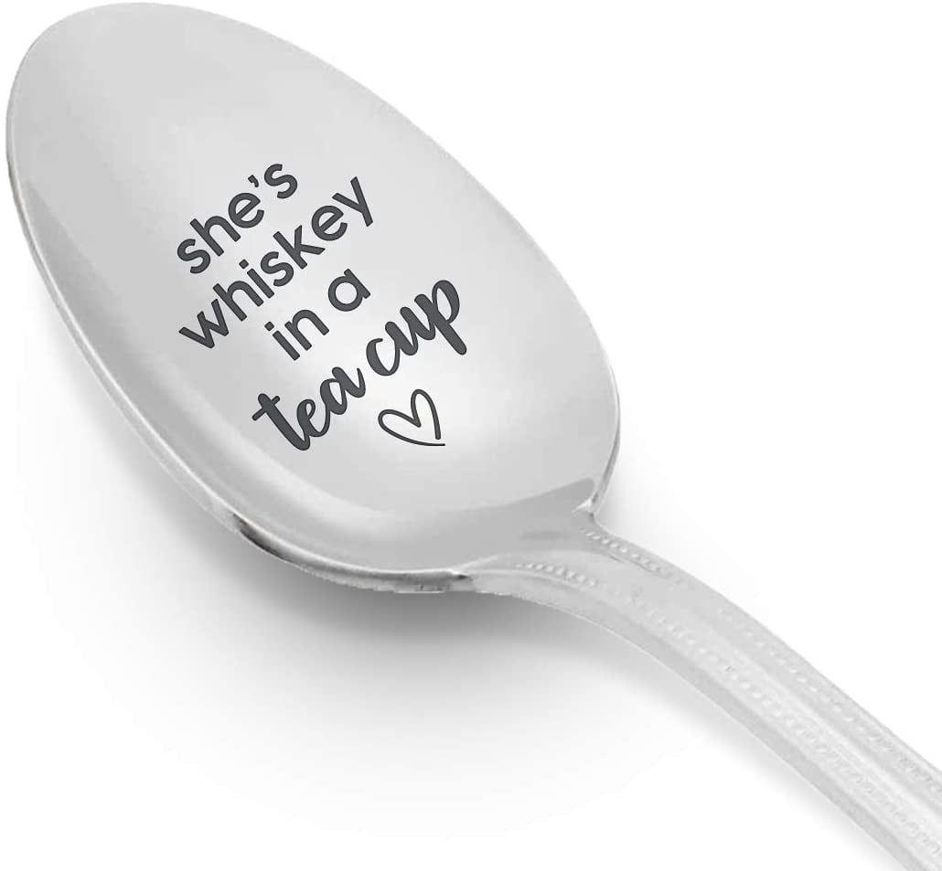 Engraved Spoons - She is Whiskey in a Tea Cup Funny Valentines Day for ...