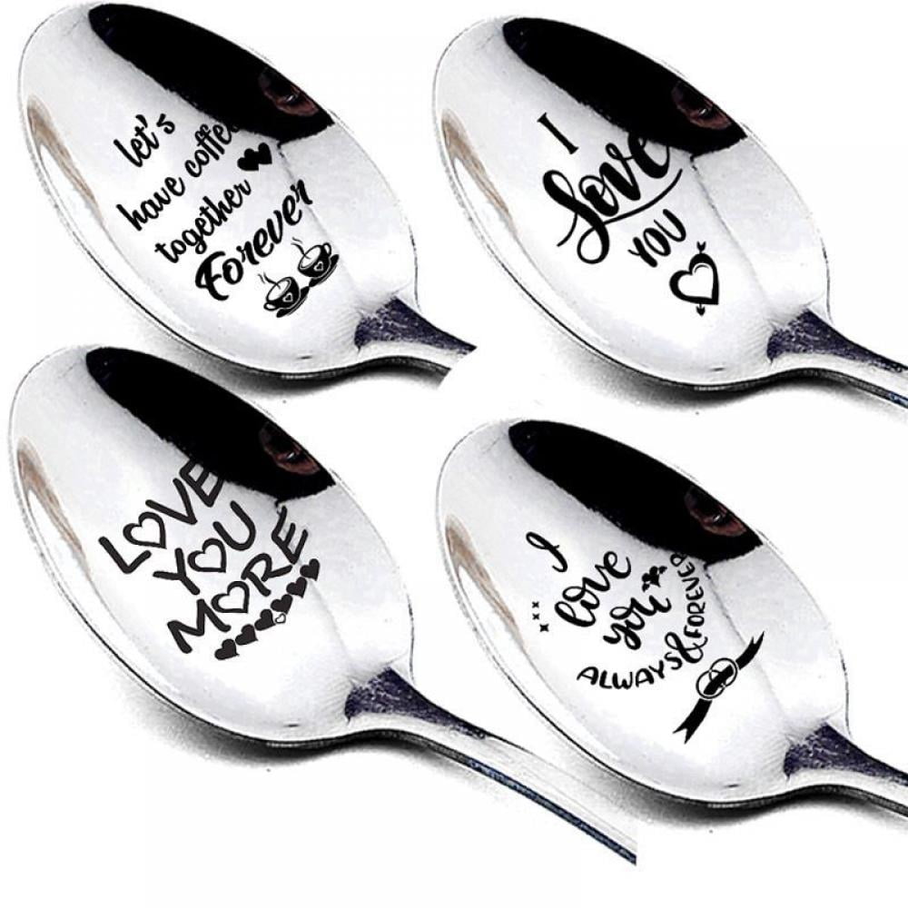 Engraved Spoon - Stainless Steel Spoon - Valentine's Day Gift Wedding ...