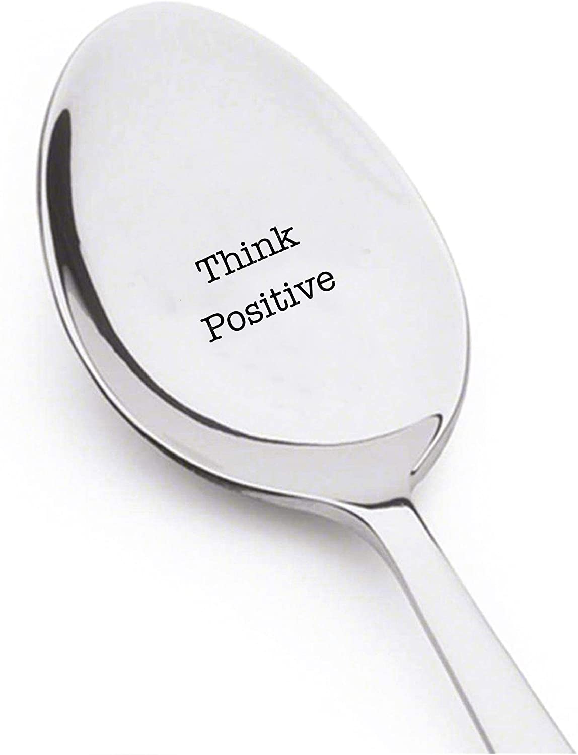 Engraved Spoon - Think Positive | Best Good Vibes - Motivational ...