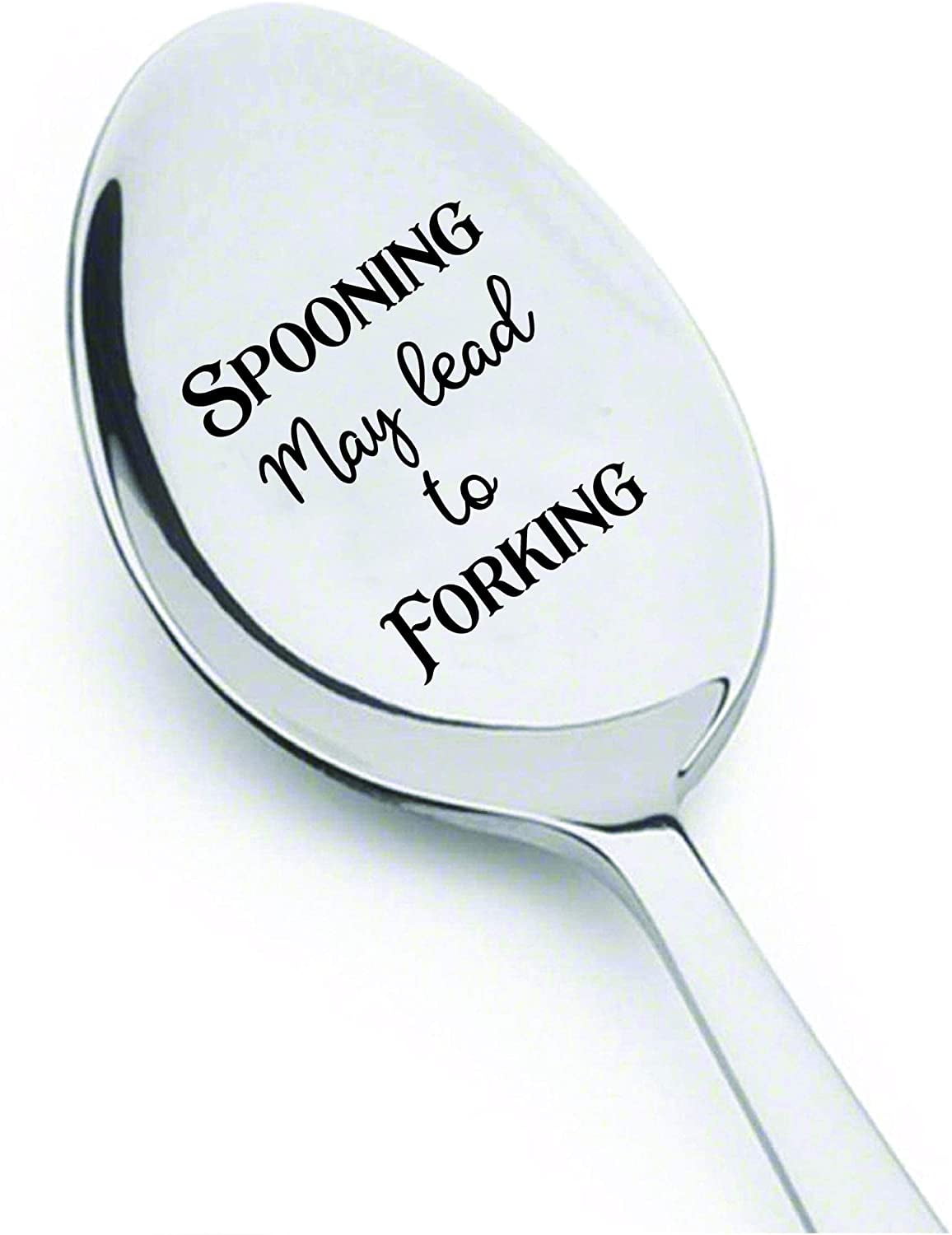 Engraved Spoons - Couple Gift | Spooning Leads To Forking Gift for Men Women | Romantic Wedding ...