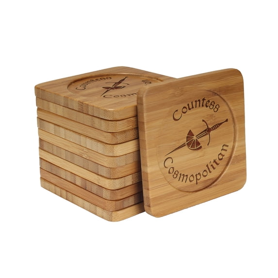 BambooMN - Laser Engraved Coasters - Dark Ales Names - Square ...