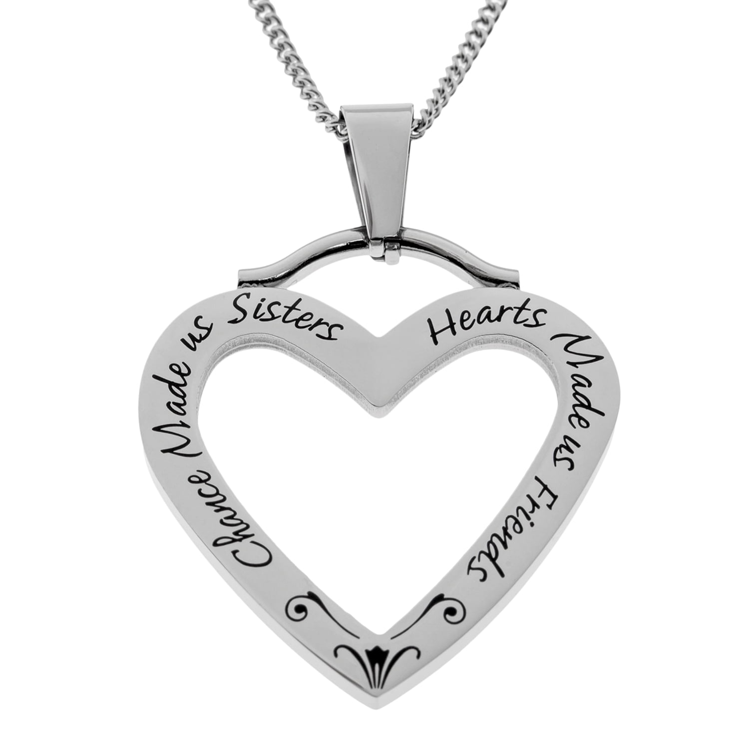 Engraved Stainless Steel "Chance Made Us Sisters, Hearts Made Us ...
