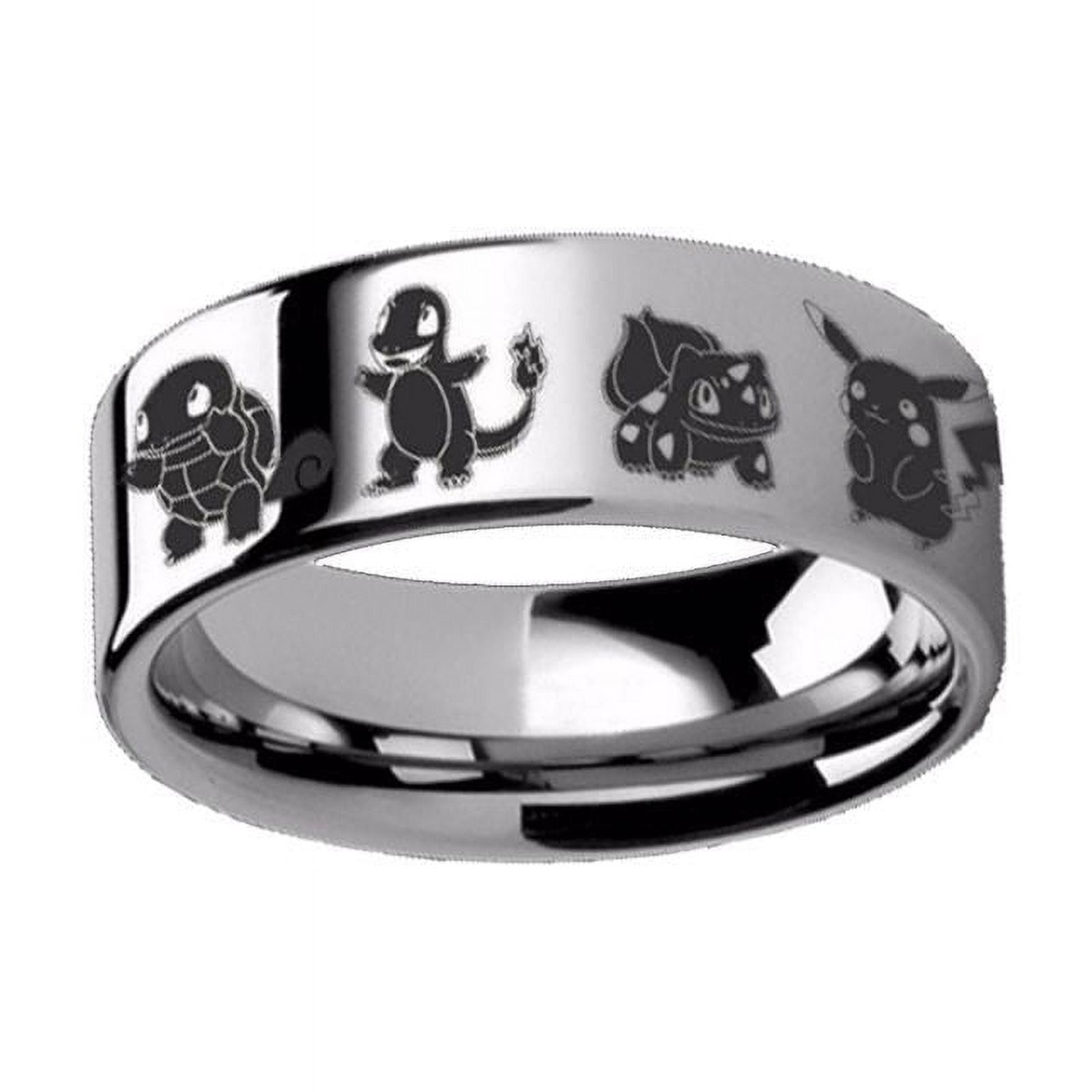 Engraved Starter Pokemon Pikachu Charmander Squirtle Bulbasaur Tungsten ...