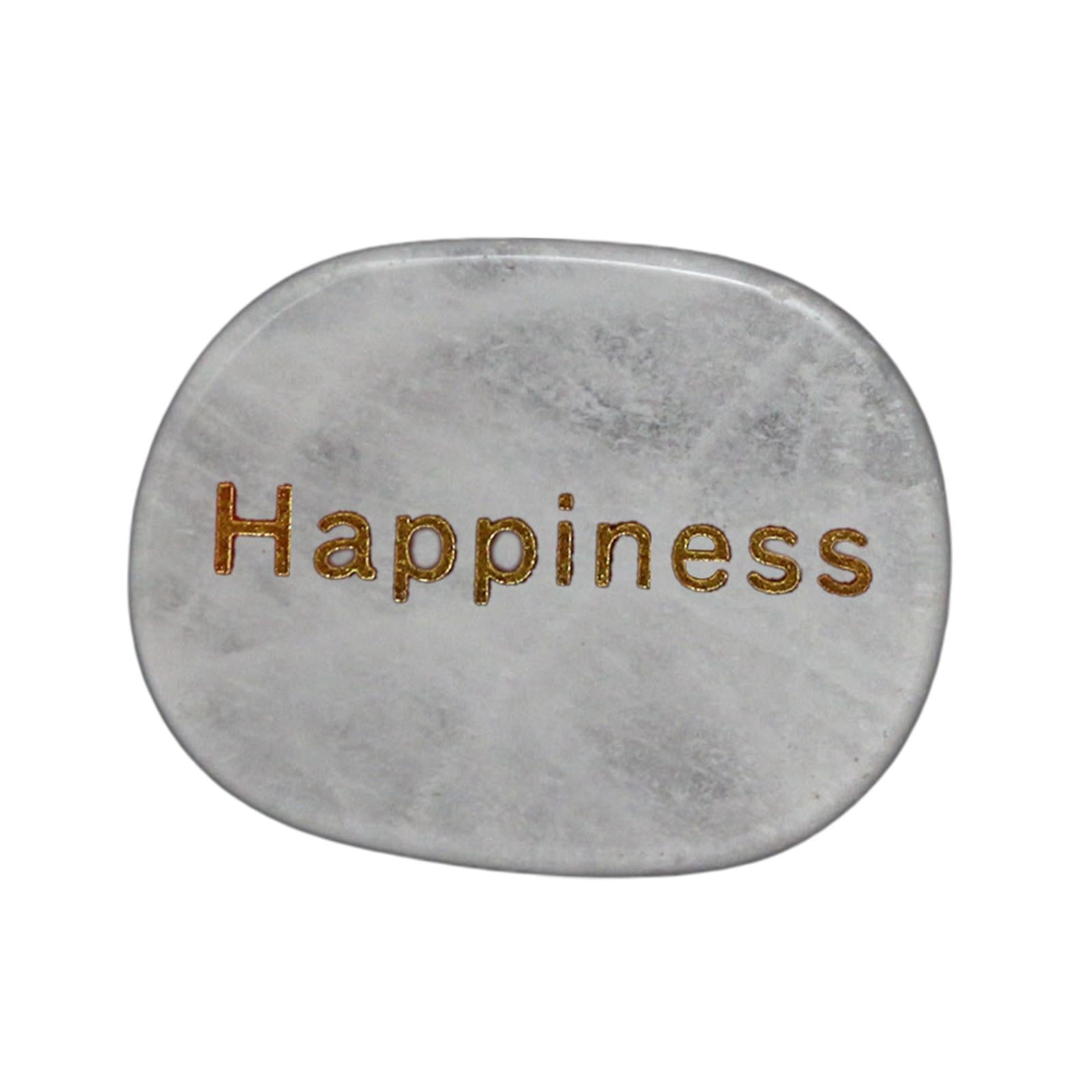 Engraved Stone, Encouragement Rocks Engraved "happiness" Lettering Palm ...