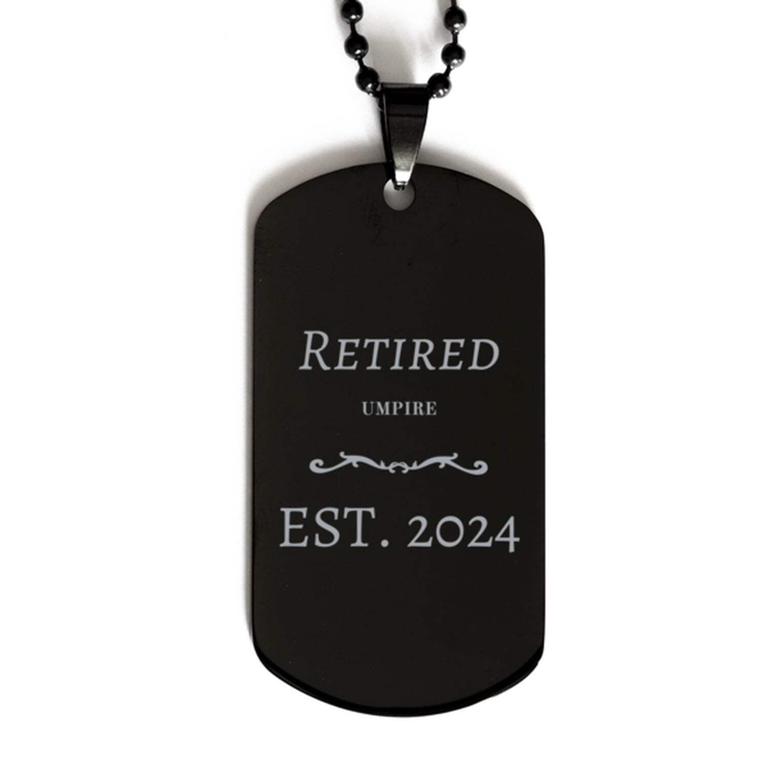 Engraved Umpire Black Dog Tag - Retired Umpire Gift for Veterans Day ...