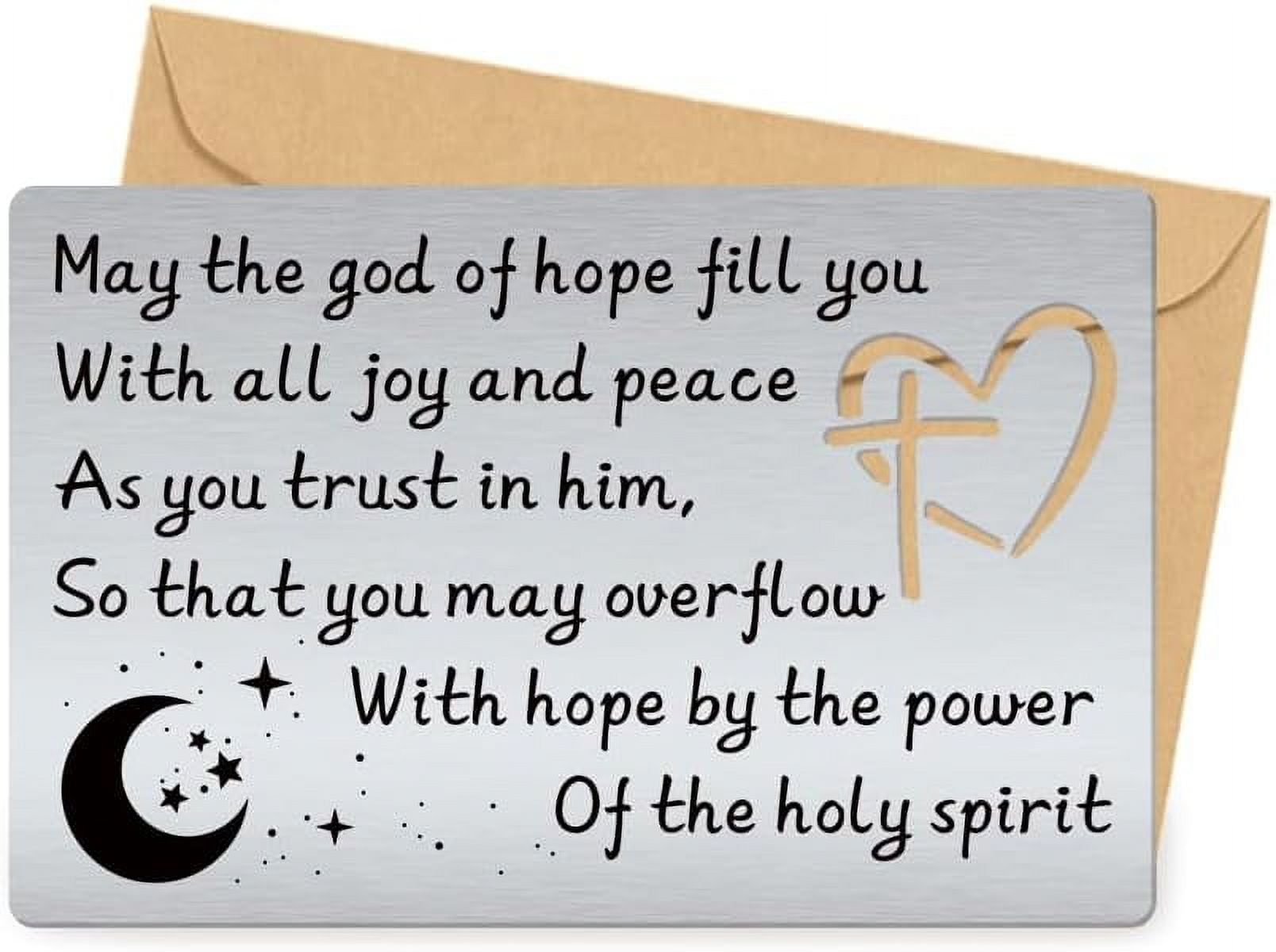 Engraved Wallet Card Insert Christianity Wallet Inserts Heart Shape ...