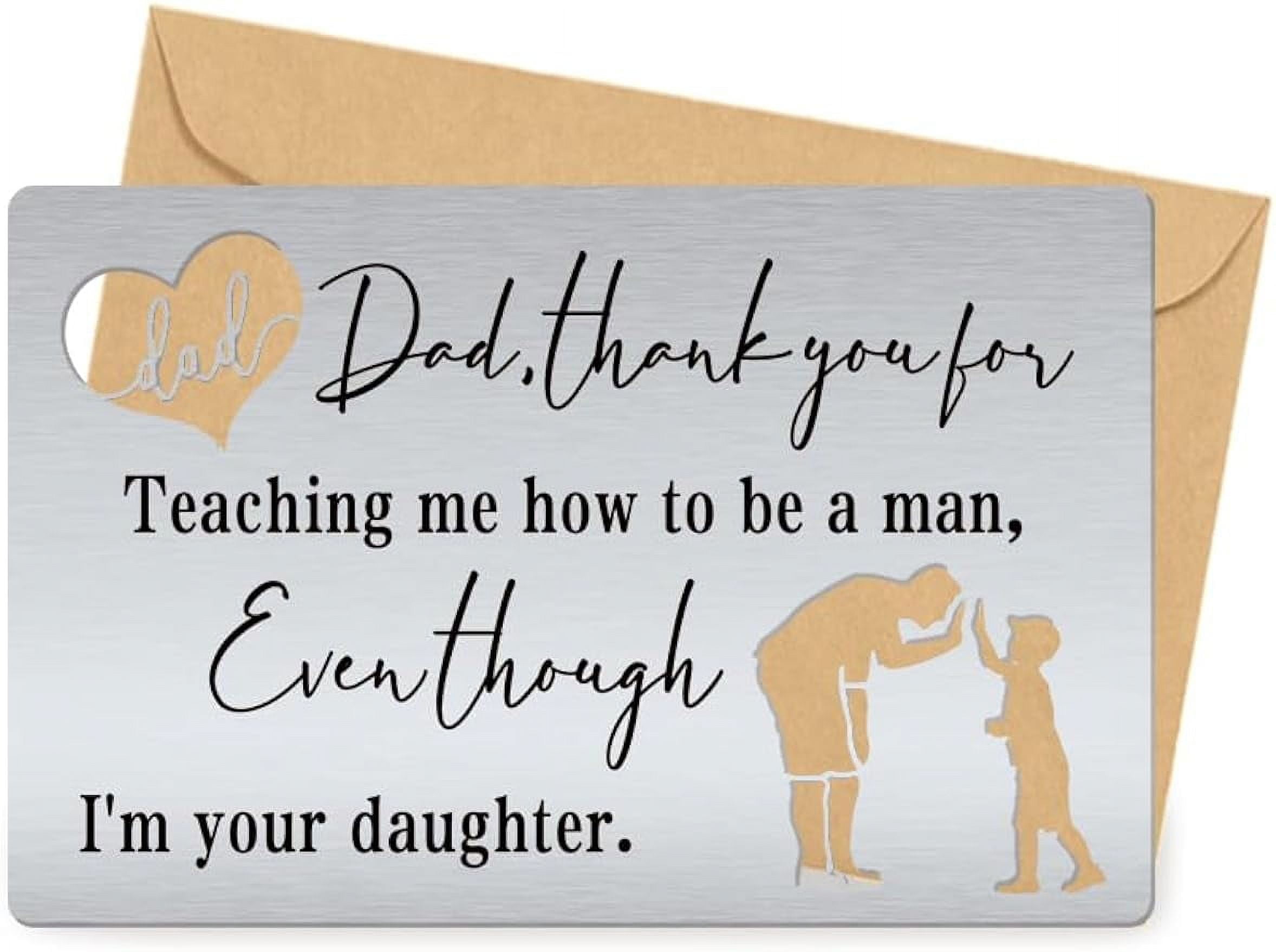Engraved Wallet Card Insert Dad Thank You Wallet Inserts Steel Cards ...