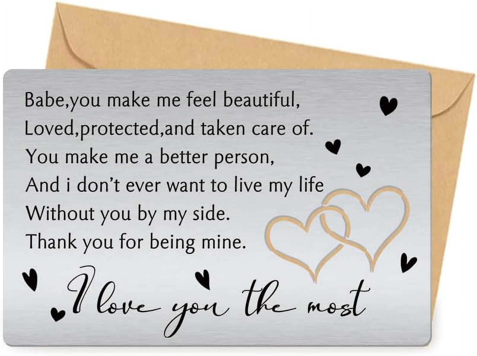 Engraved Wallet Card Insert I Love you The Most Wallet Insert ...