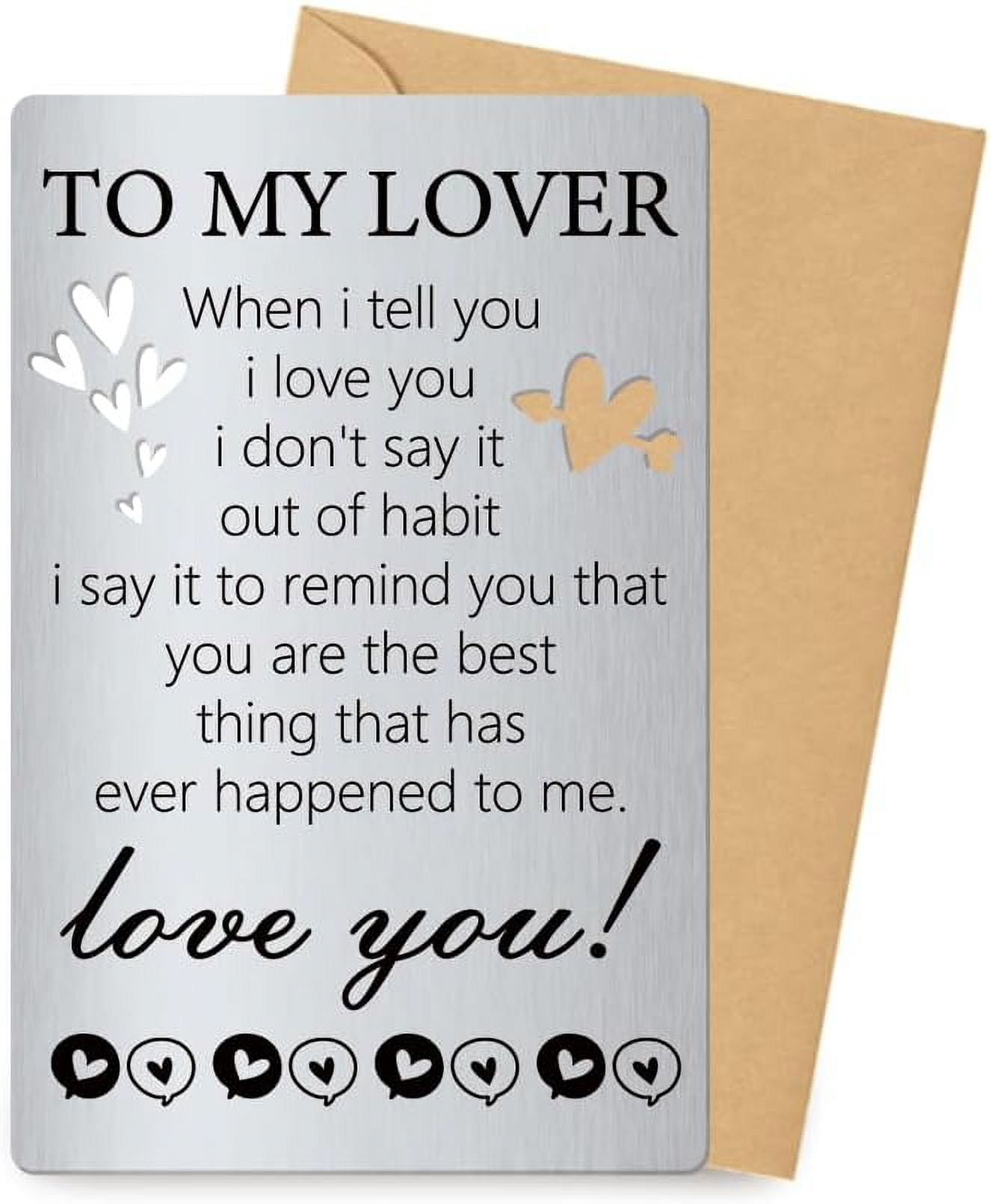 Engraved Wallet Card Insert To My Lover Metal Wallet Card Mini Love ...