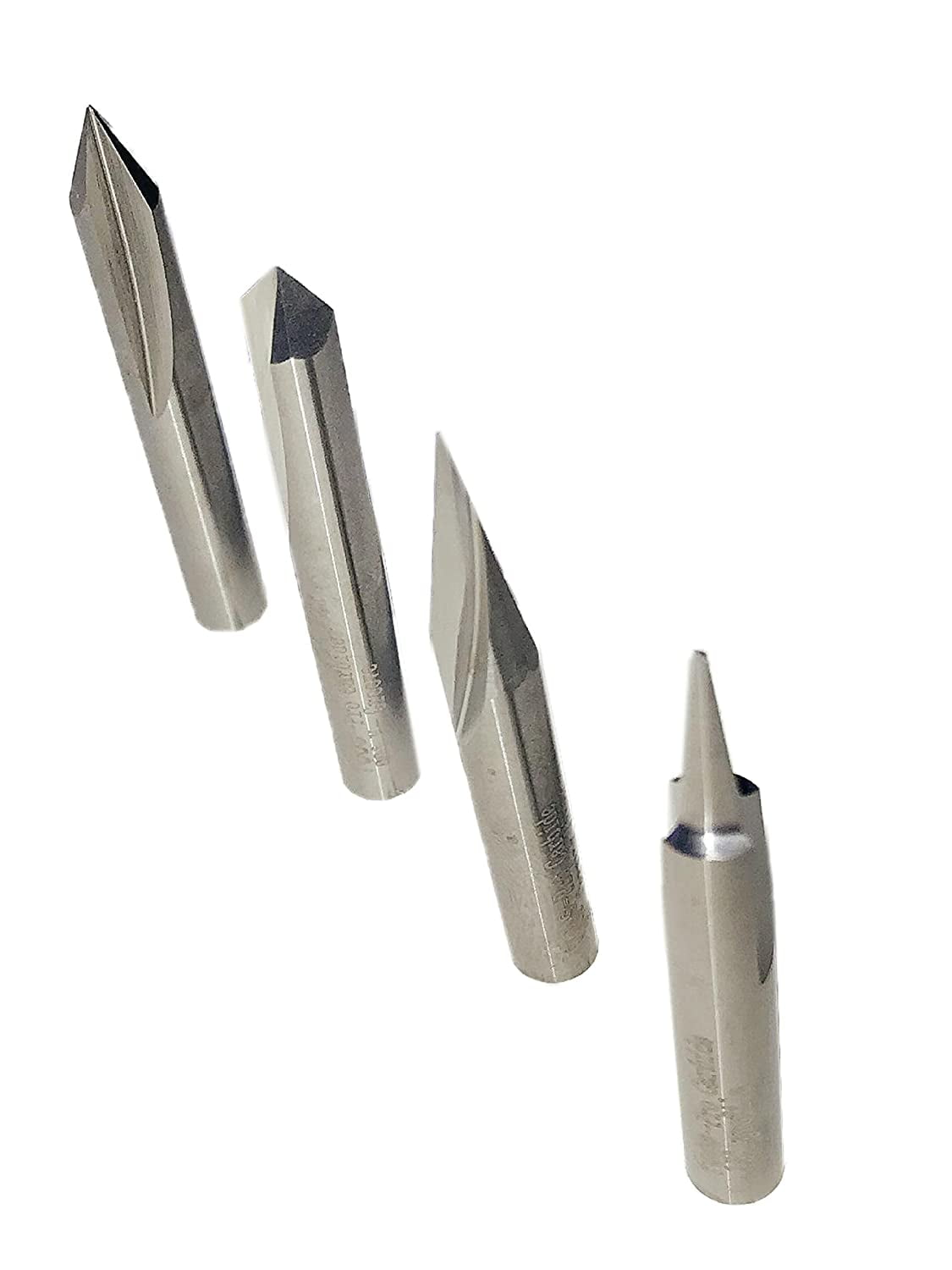 Engraving CNC Wood Carving Router Bit Set - 4pcs - Solid Carbide - 1/4 ...
