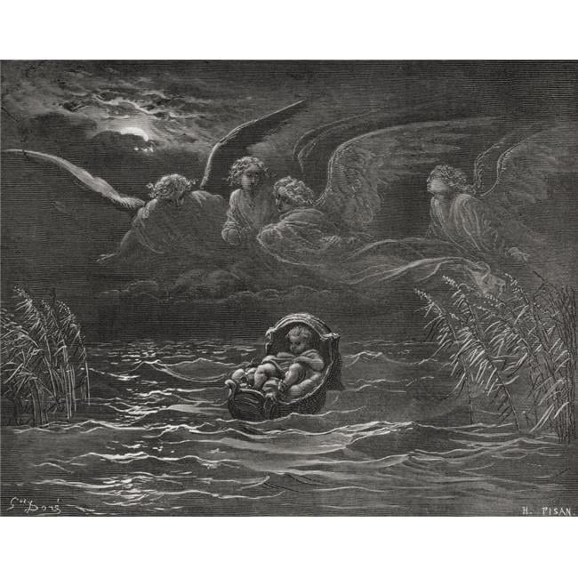 Engraving From The The Dore Bible Illustrating Exodus II 1 To 4 The ...