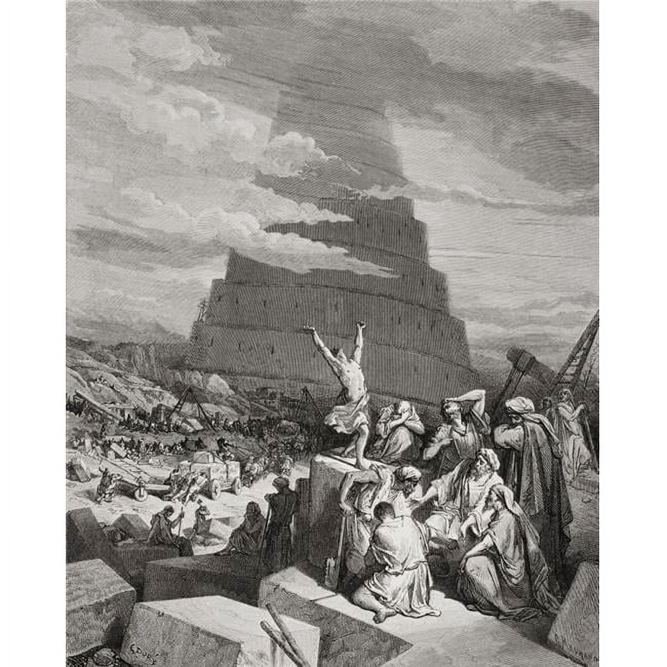 Engraving From The Dore Bible Illustrating Genesis Xi 7 To 9 The ...