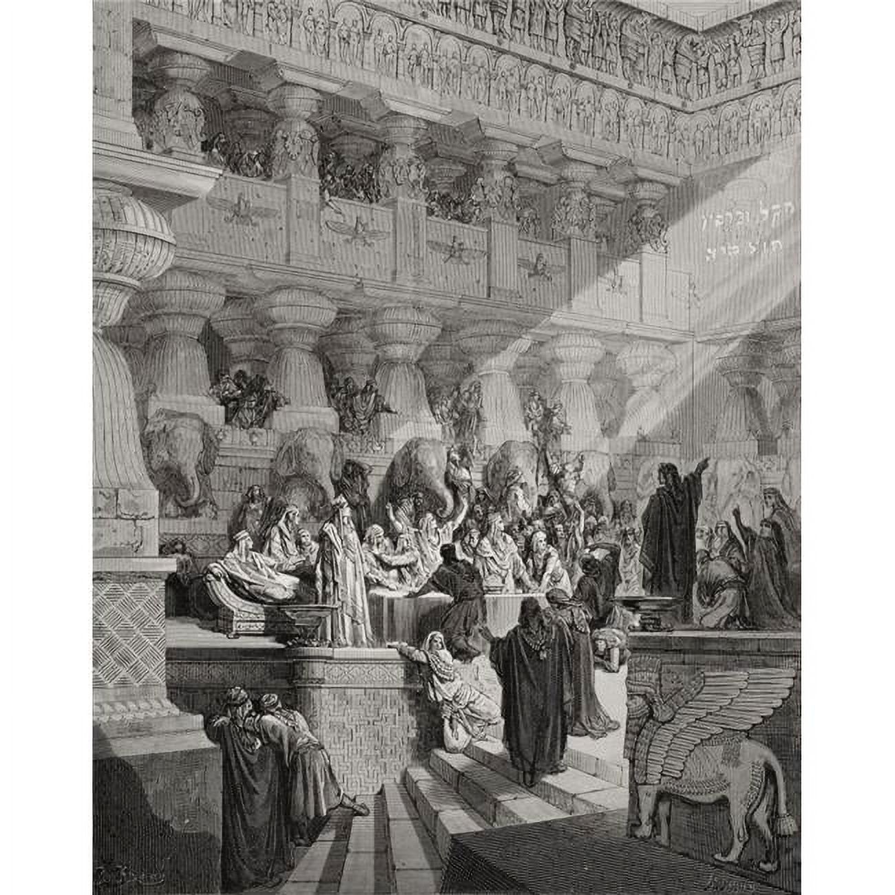 Engraving Illustrating Daniel V 25 To 28 of Daniel Interpreting The ...