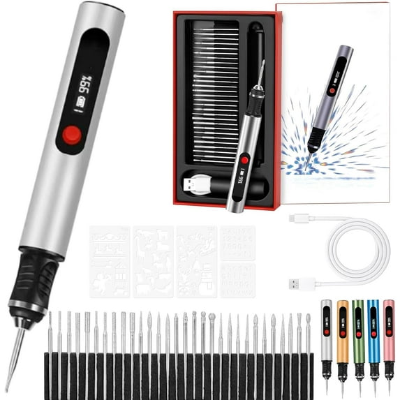 Engraving Pen for All Materials, Rotary Electric Engraver Tool Cordless ...