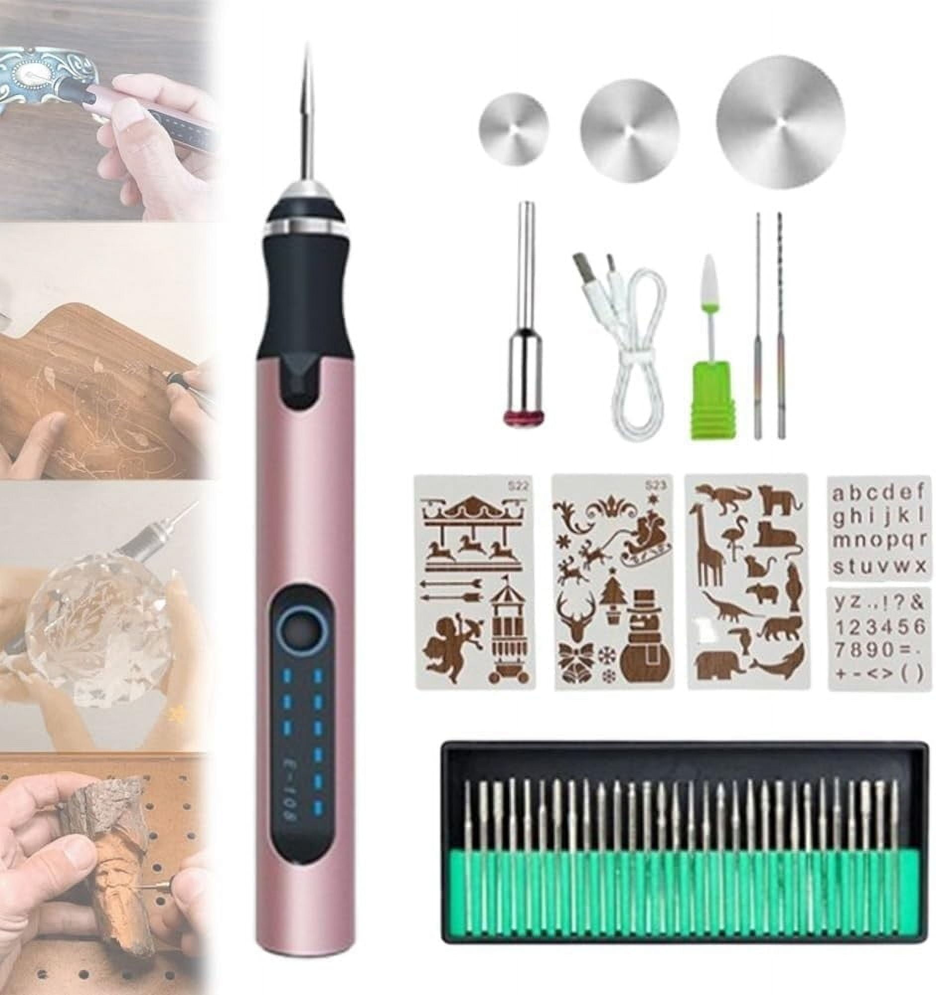 Engraving Pen with 30 Bits, Rechargeable Etching Engraving Tool ...