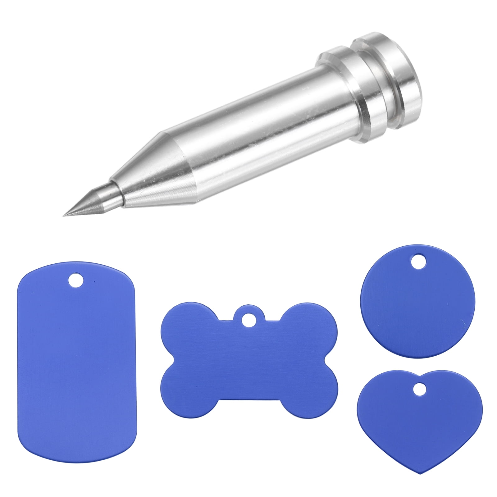 Uxcell Engraving Tip Etching Tool with 16Pcs Blue Classic Blank Tags ...