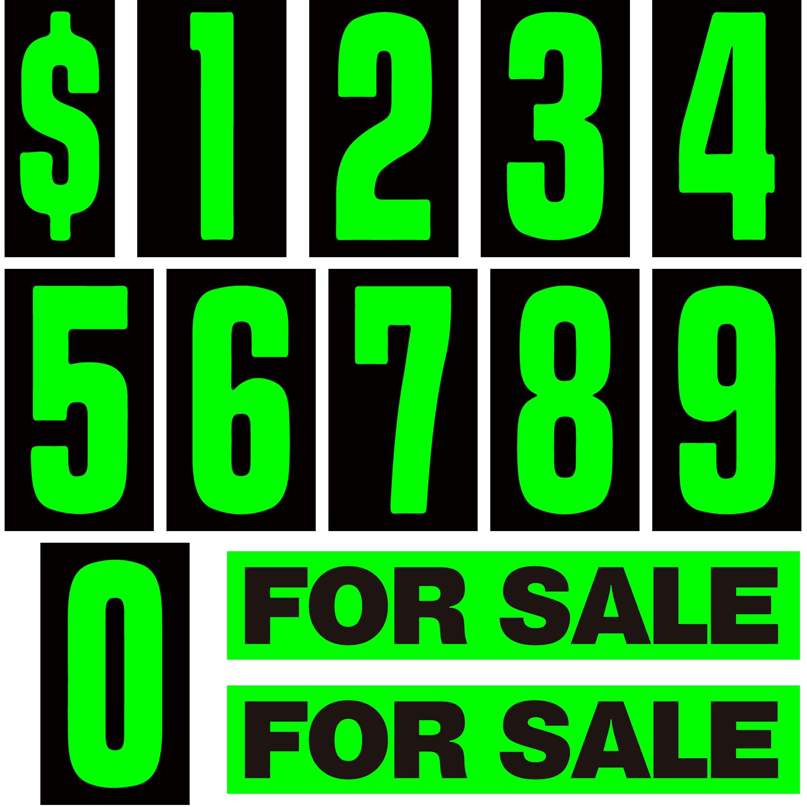 Engrowtic 13 Pcs Car Sales Windows Stickers Vinyl Number Windshield ...