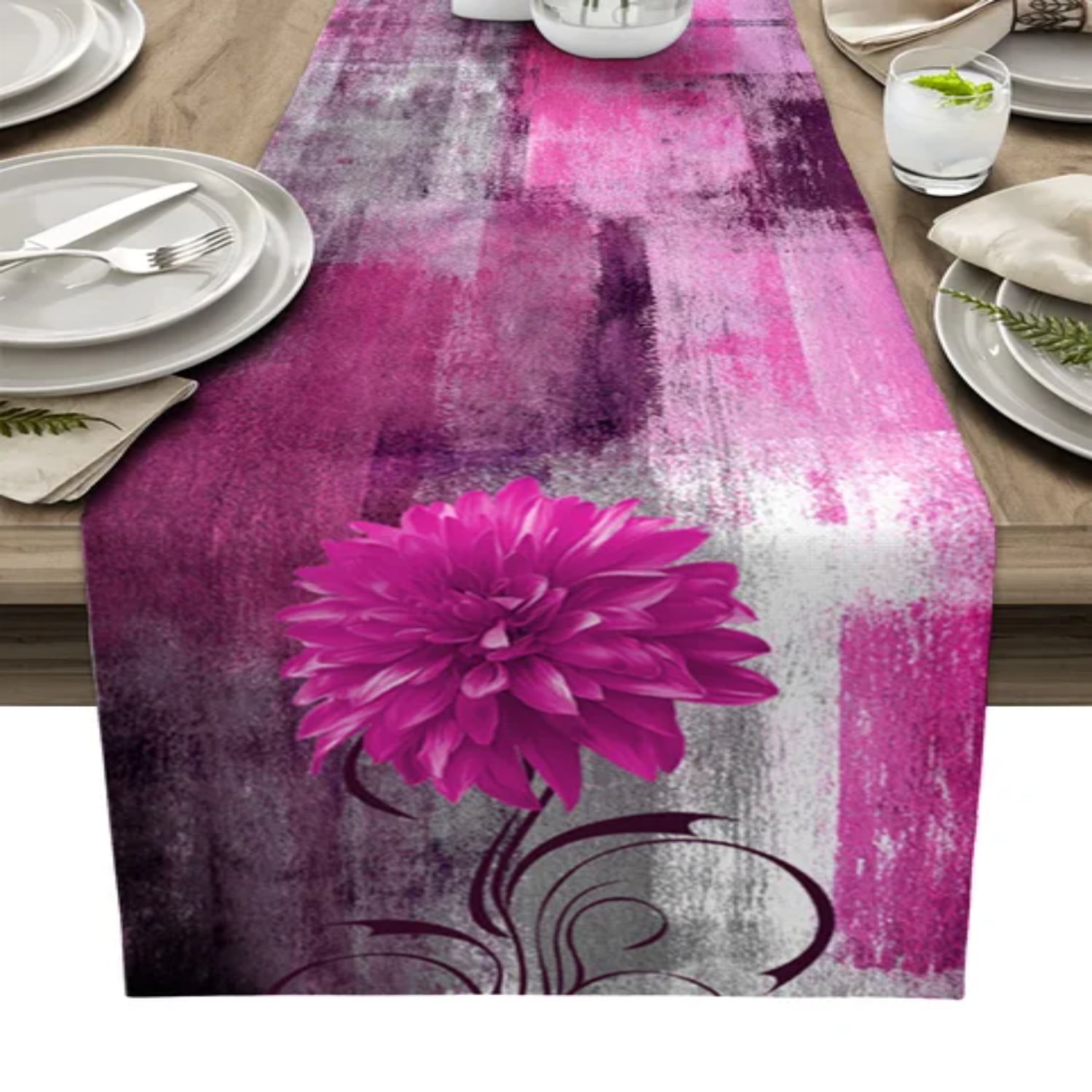 Enhance the Allure of Your Dining Experience with Exquisite and Stunning Dahlia Oil Painting ...