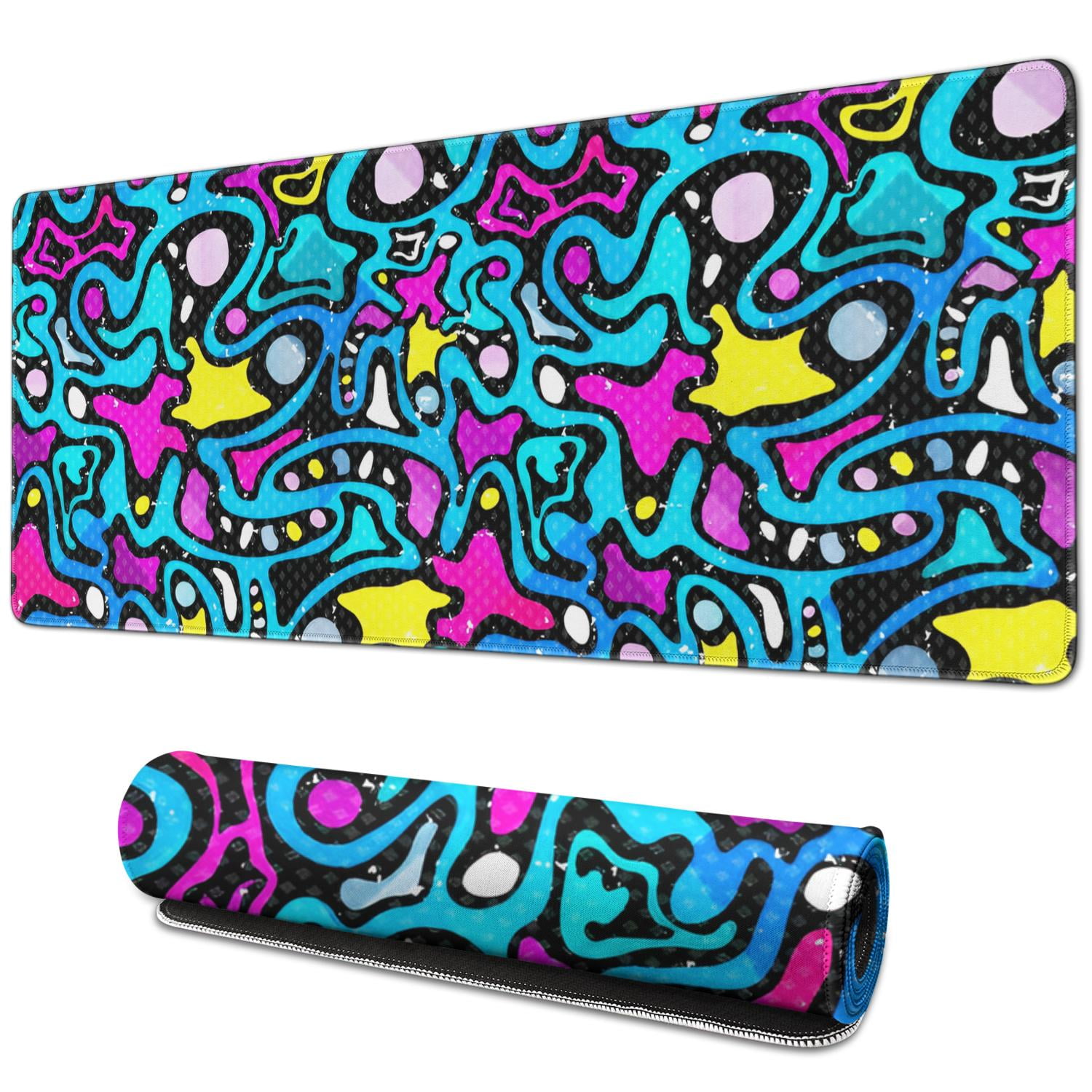 Enhance Gaming with Bright Graffiti Desk Mat - XXL Extended Mouse Pad ...