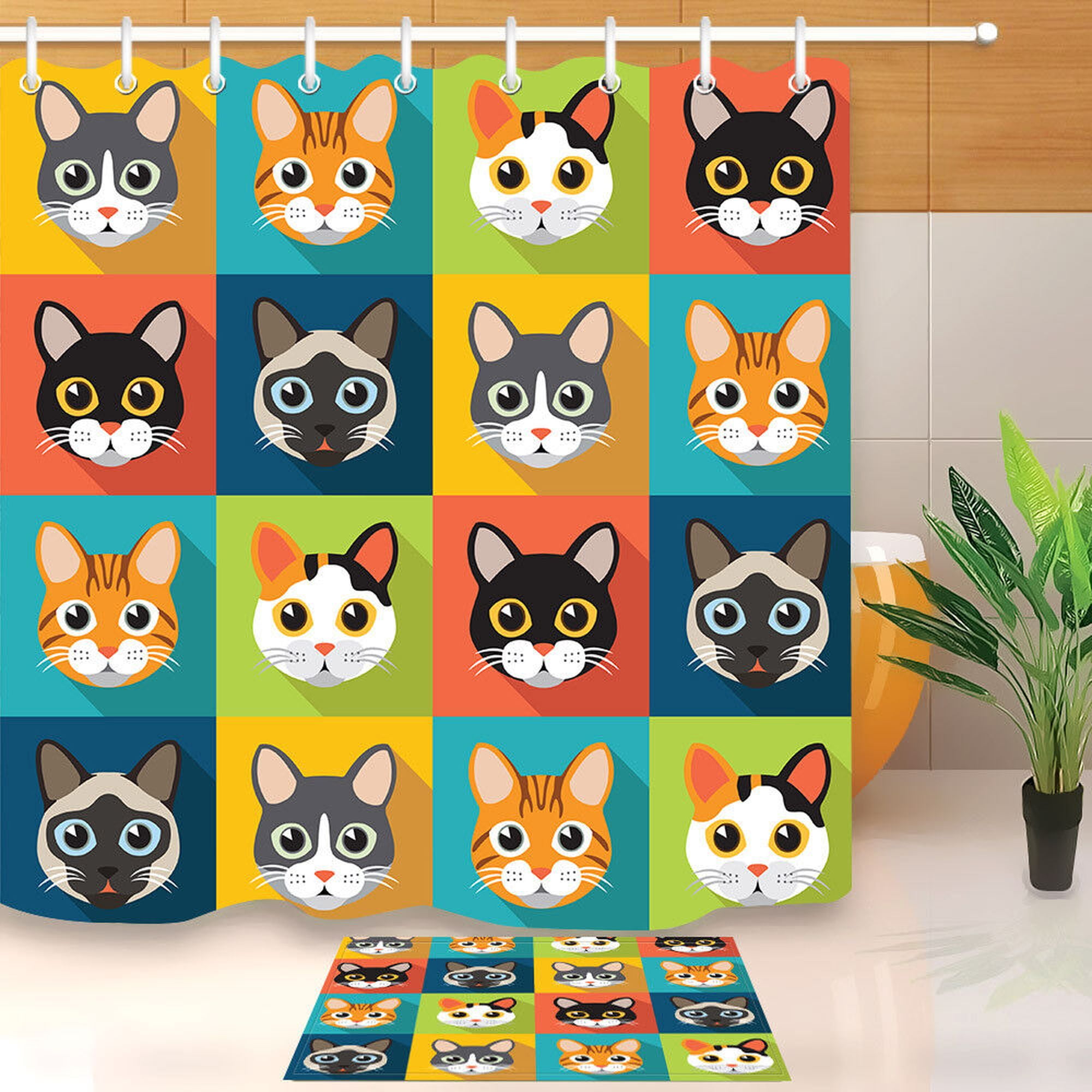 Enhance Your Bathroom Decor With Adorable Cat Shower Curtain Hooks