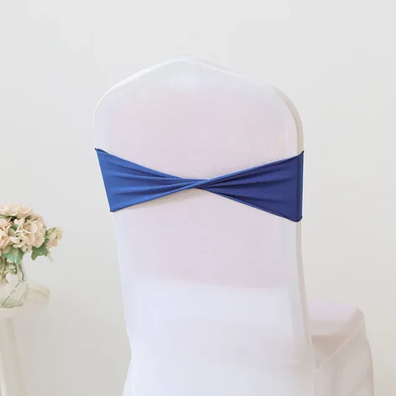 Elegant Elastic Chair Sash with Bow – Stretchable Spandex Bow Sash for ...