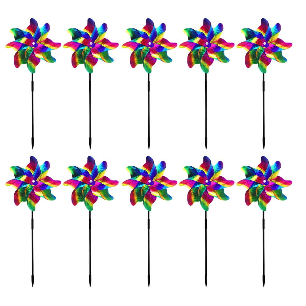 Enhance Your Outdoor Space with 10-Pack Reflective Windmill Decorations ...
