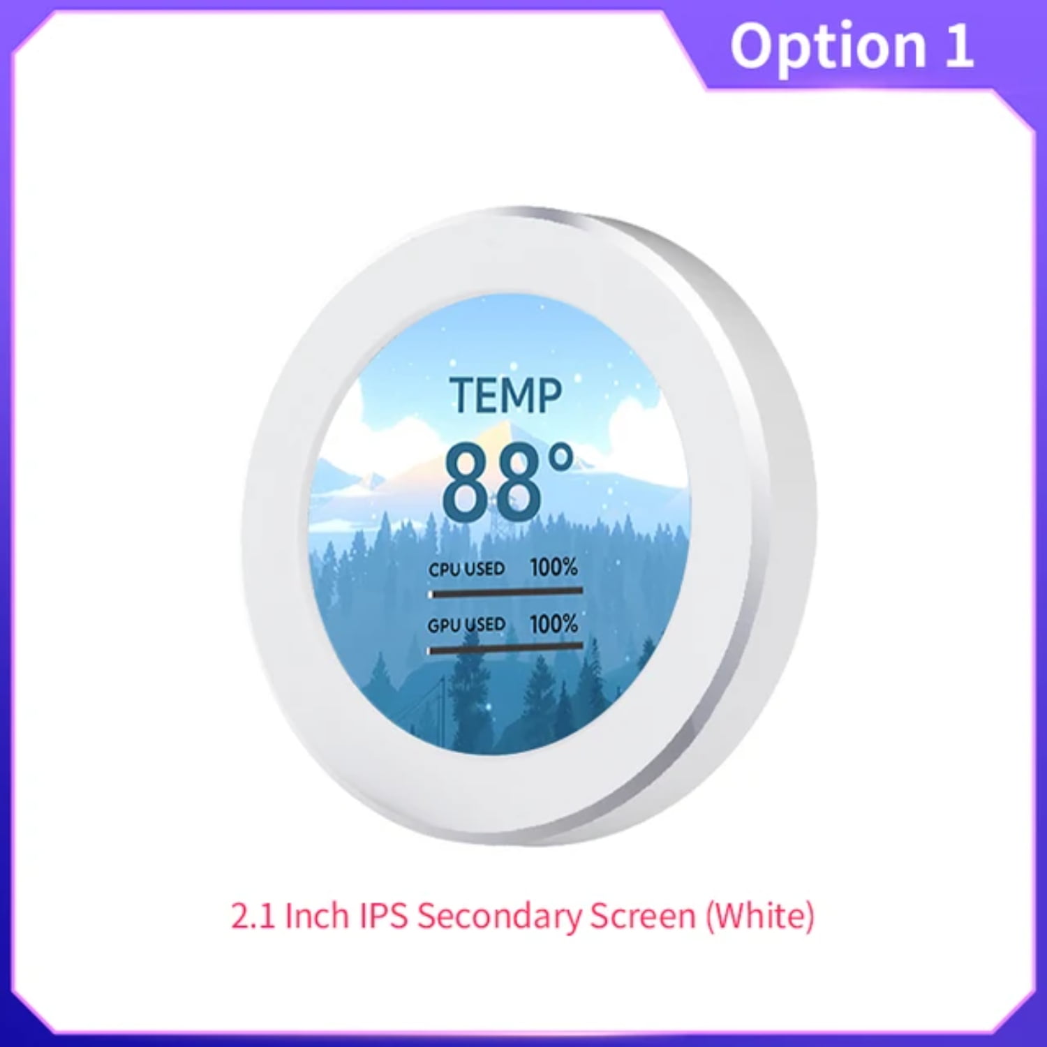 Enhanced 2.8 Inch IPS Round LCD Display with Water-Cooled USB - Enhanced Monitoring of CPU GPU ...