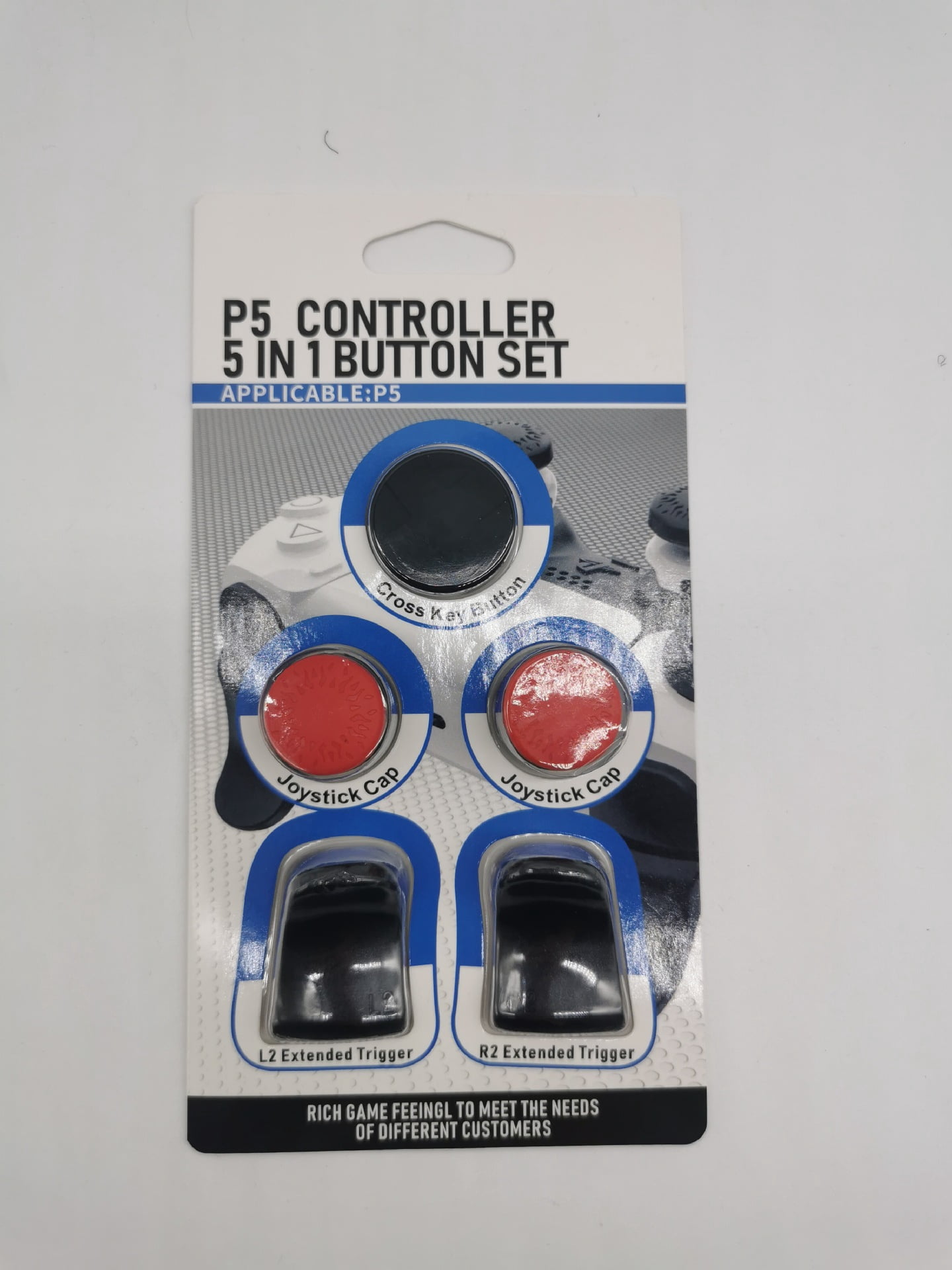 Enhanced 5-in-1 PS5 Handle Button Set with Height Extension for P5 ...