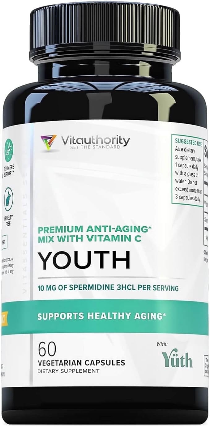 Vitauthority Pure Spermidine Supplement with Vitamin C for Men and ...