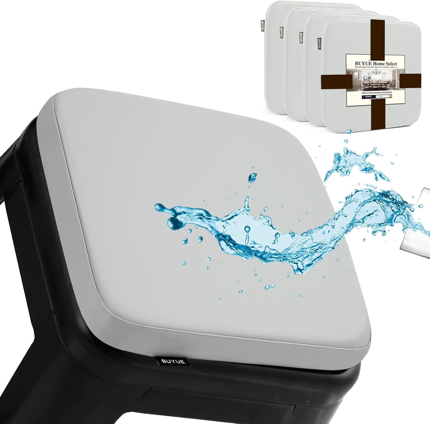 Enhanced Anti-Slip Magnetic Bar Stool Cushions Set of 4, Luxury PU ...