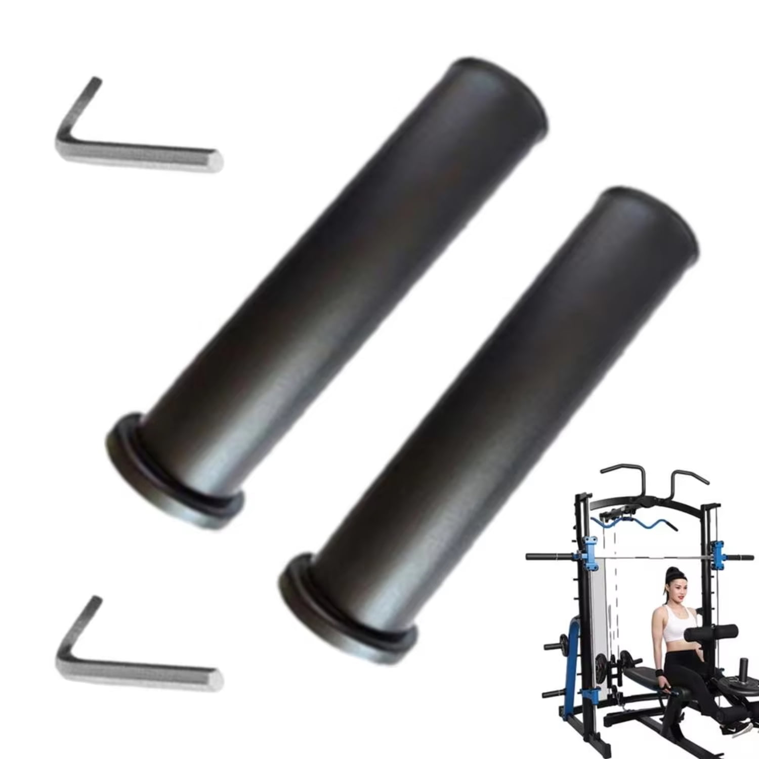 Enhanced Barbell Sleeve Set - 2pcs Dumbbell Adapter for Weightlifting ...