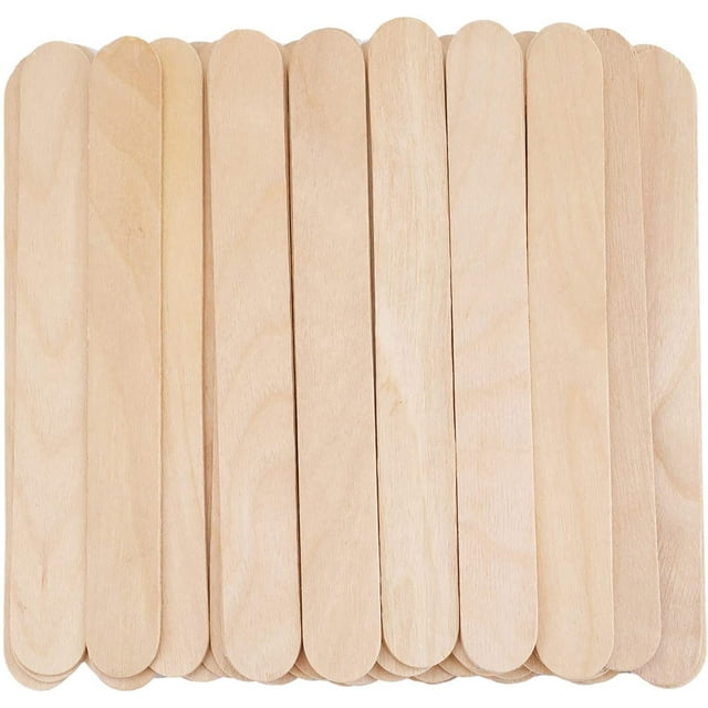 Enhanced Coverage Craft Sticks, Natural Wood Tools for Crafting, Ice ...