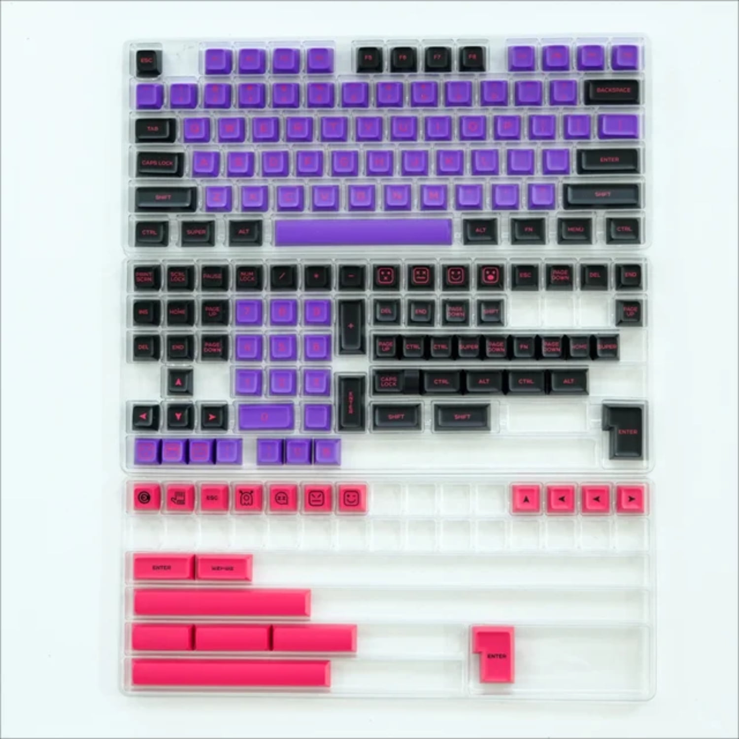 Enhanced Custom Purple Black Red Color Scheme SA Profile PBT Double ...
